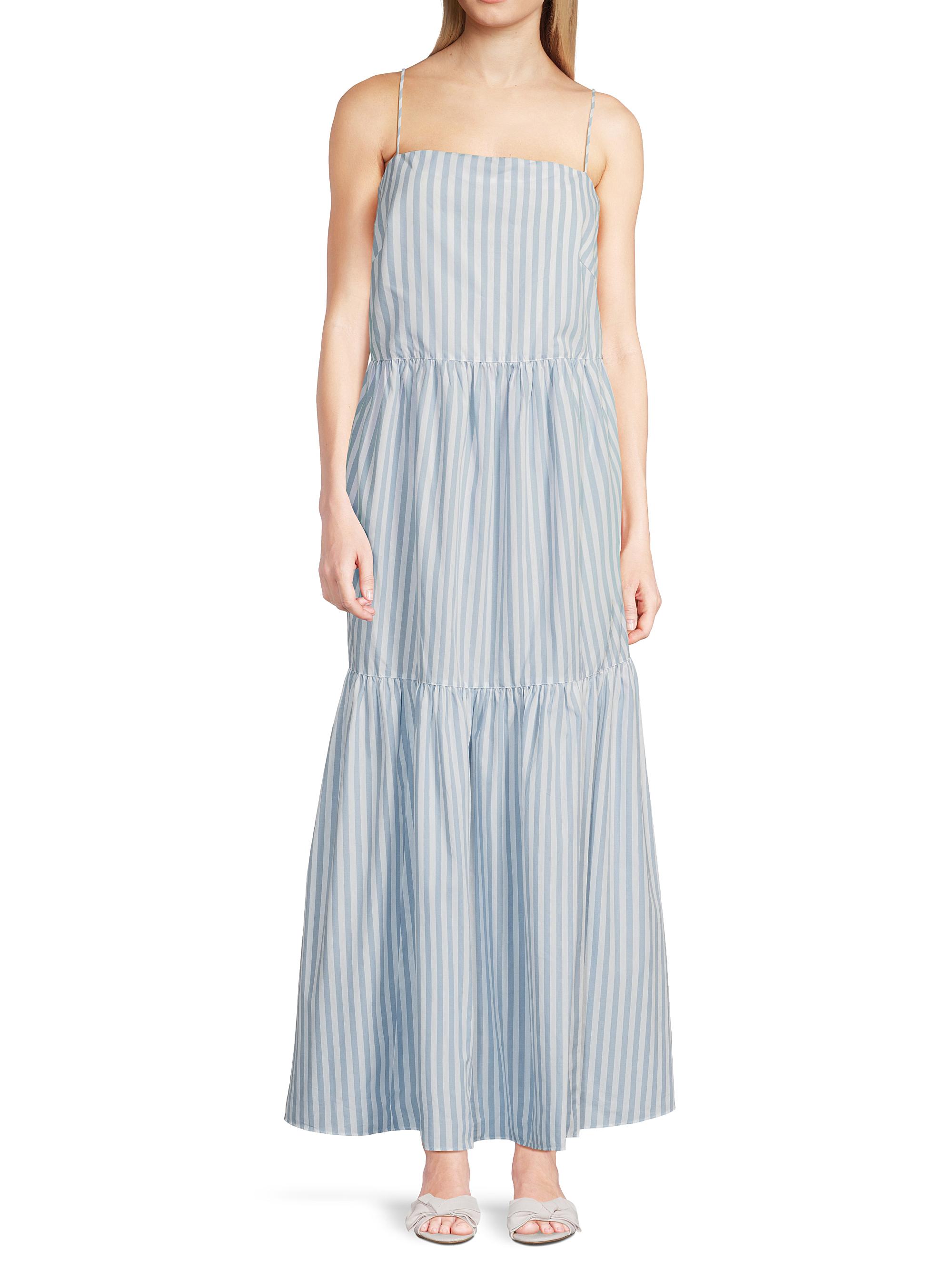 Click here for Rag & Bone Womens Striped Cotton Maxi Dress - Ligh... prices