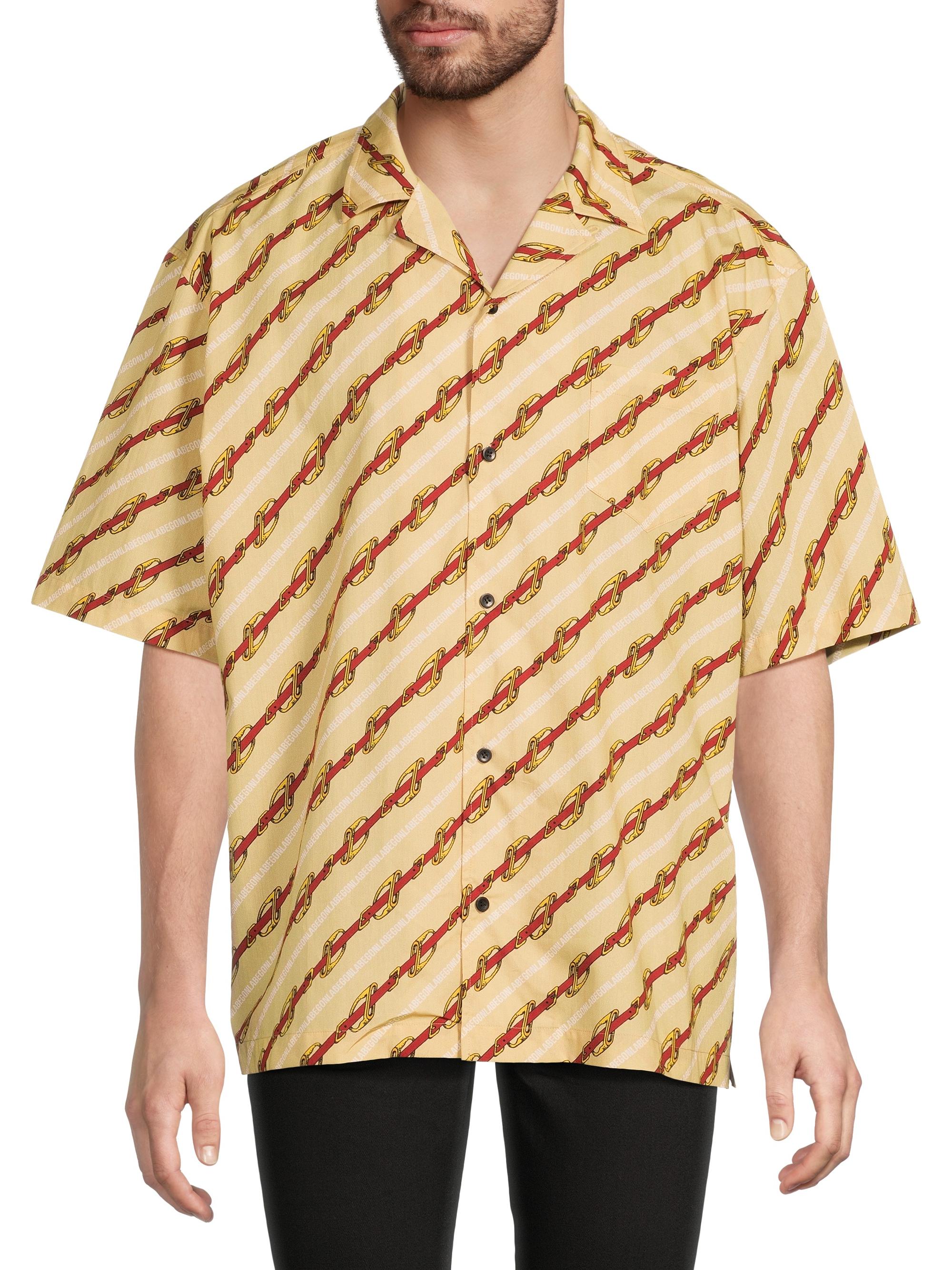 Click here for Egonlab Mens Diagonal Chain Bowling Shirt - Doublu... prices