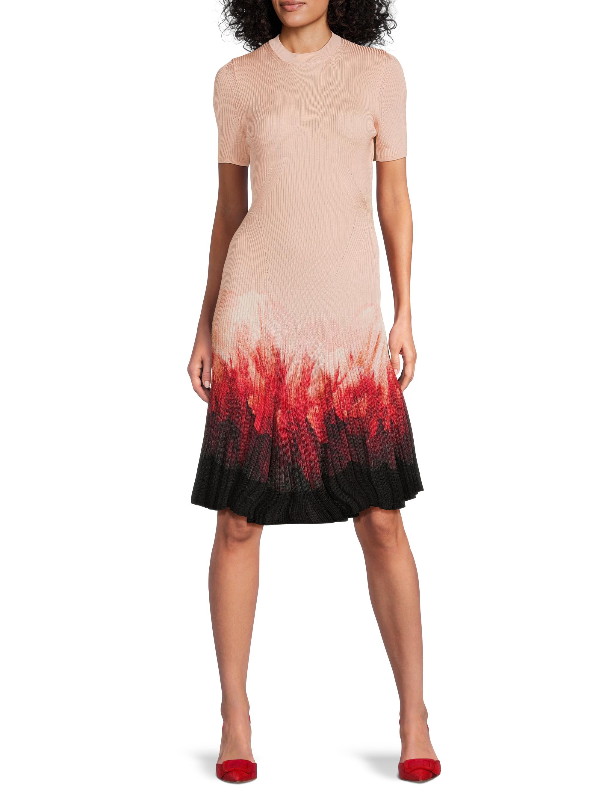 Click here for Mcqueen Womens Printed Knit A-Line Minidress - Siz... prices