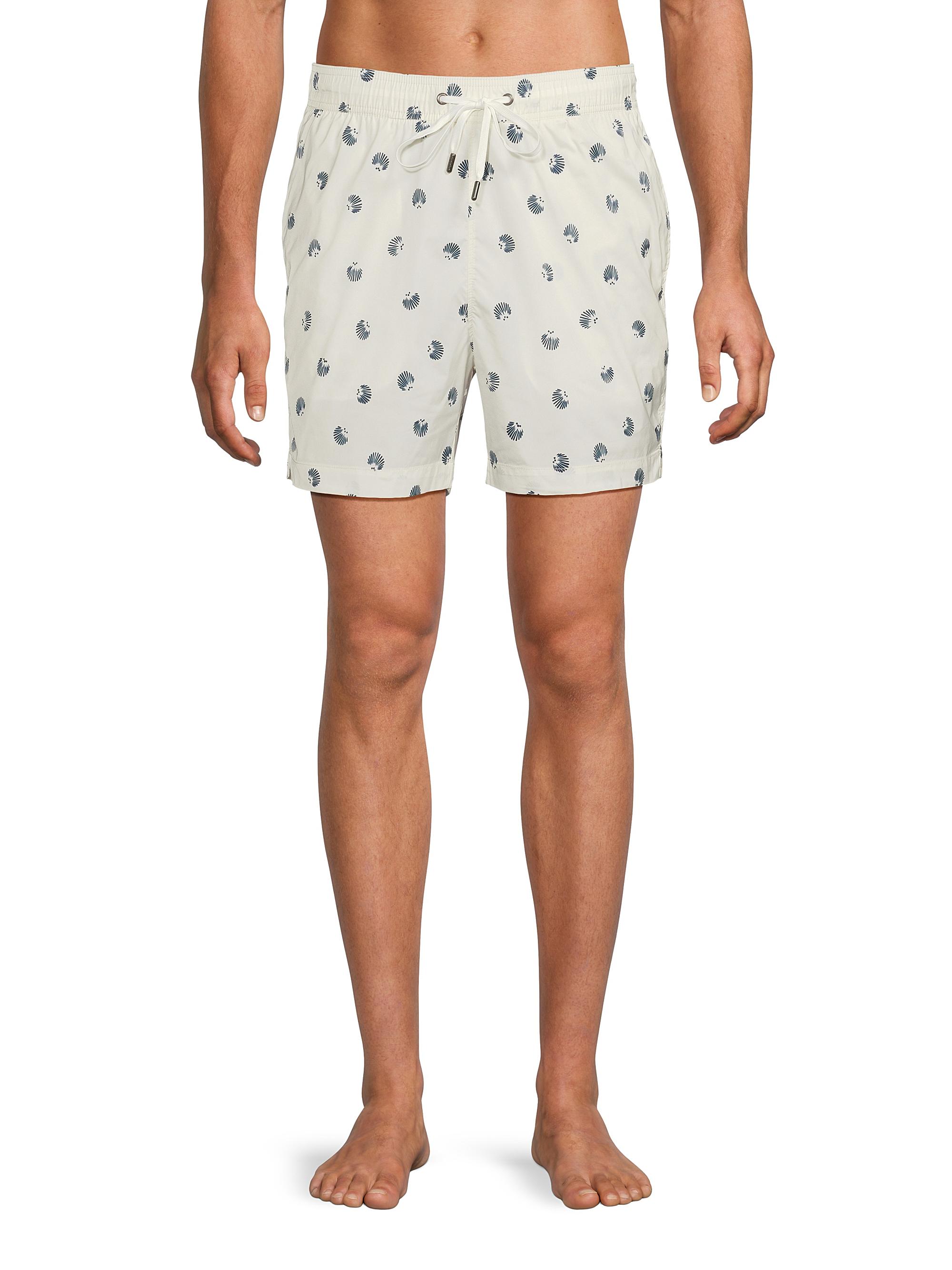Click here for Onia Mens Charles Printed Swim Shorts - White Navy... prices