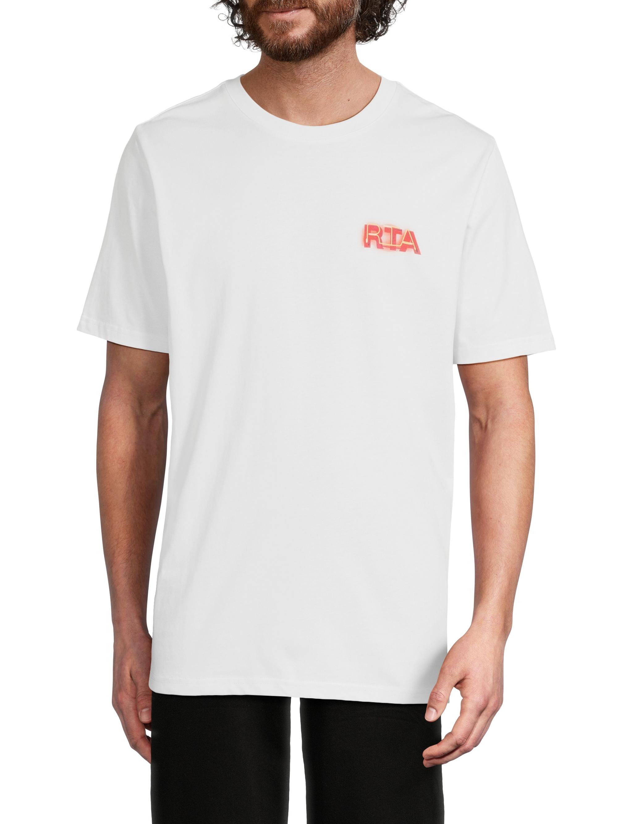 Click here for Rta Mens Logo Graphic Cotton T-Shirt - White - Siz... prices