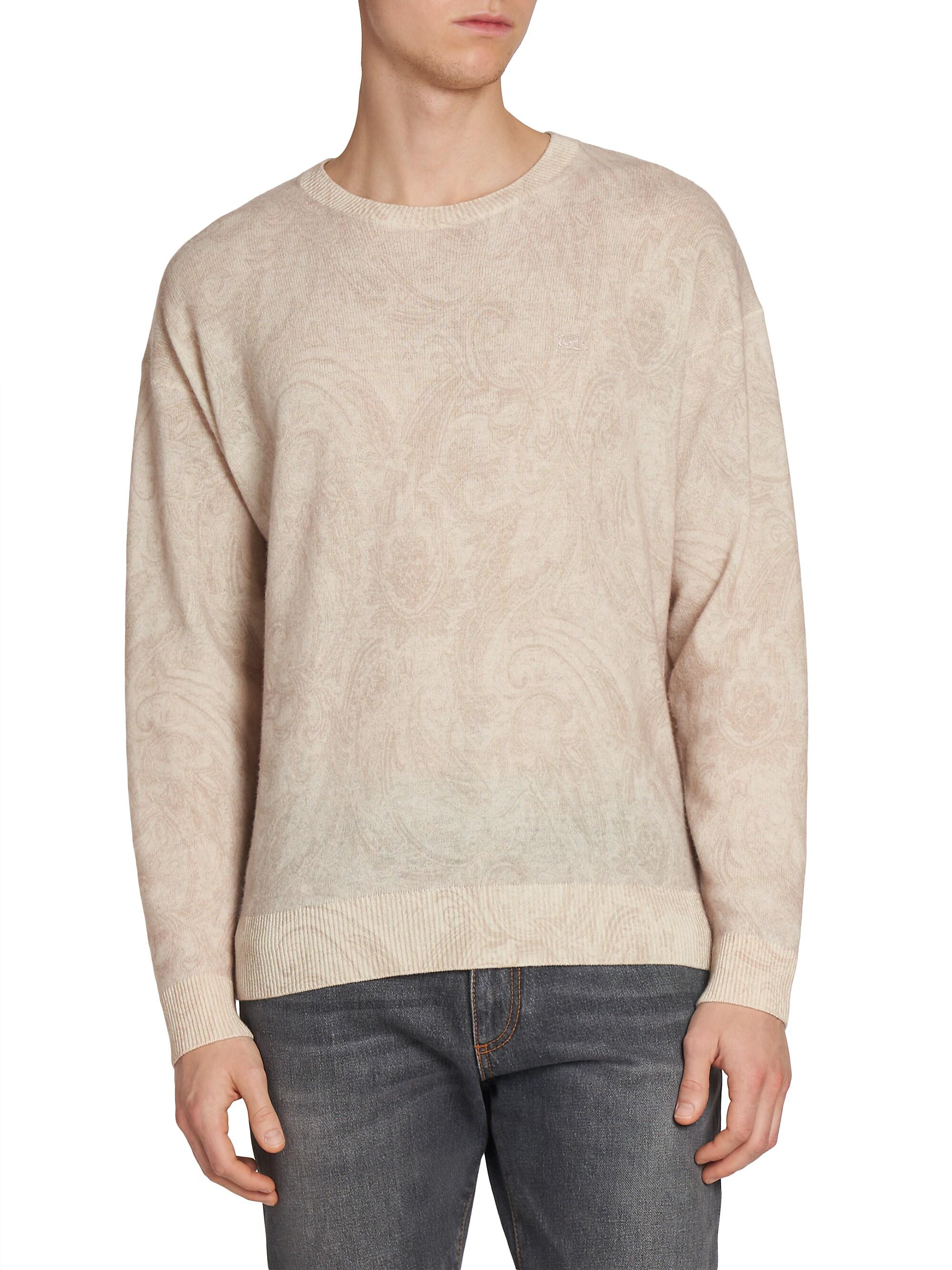 Click here for Etro Mens MRW Wool Crewneck Sweater - Grigio - Siz... prices