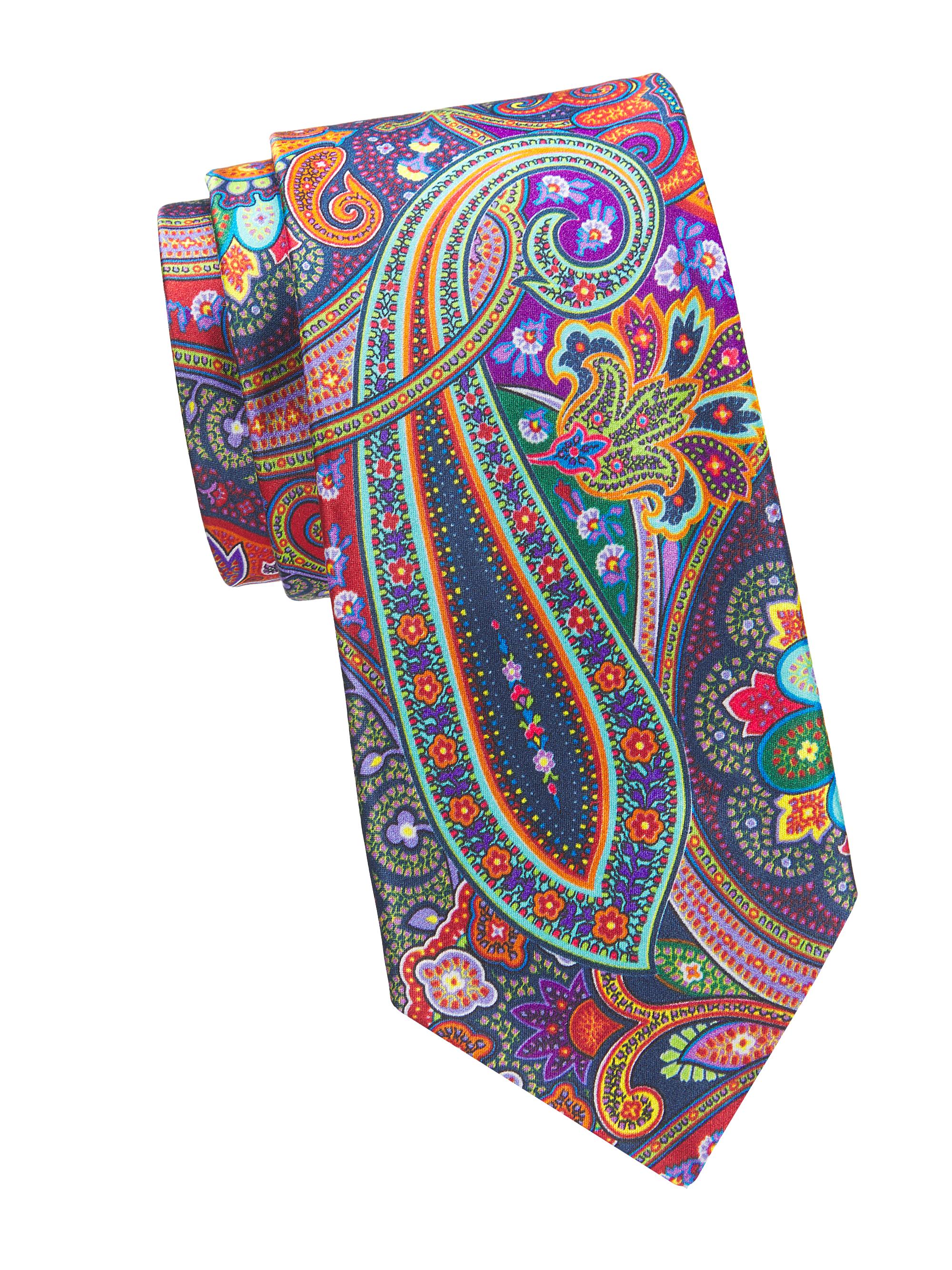 Click here for Robert Graham Mens Paisley Silk Tie - Blue Multi prices