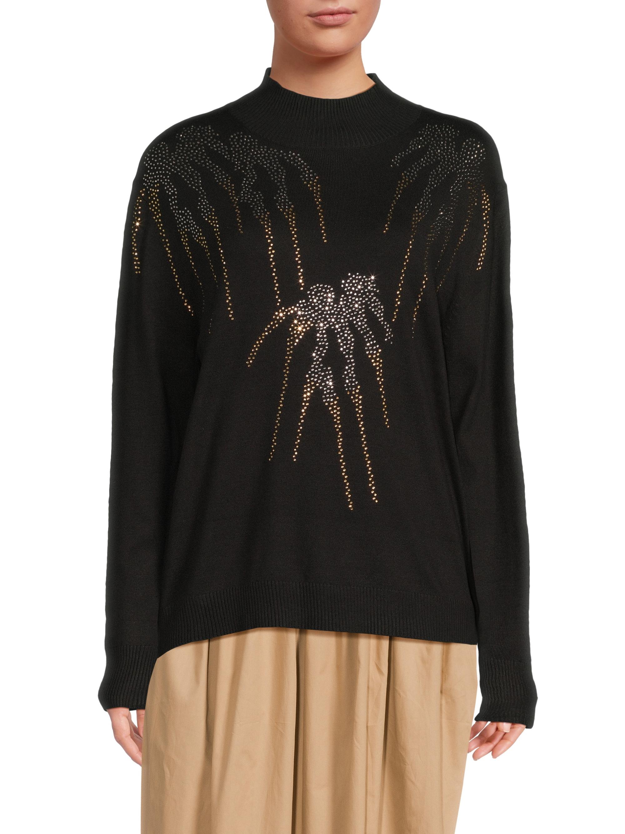 Click here for Yal New York Womens Shimmer Mock Turtleneck Sweate... prices