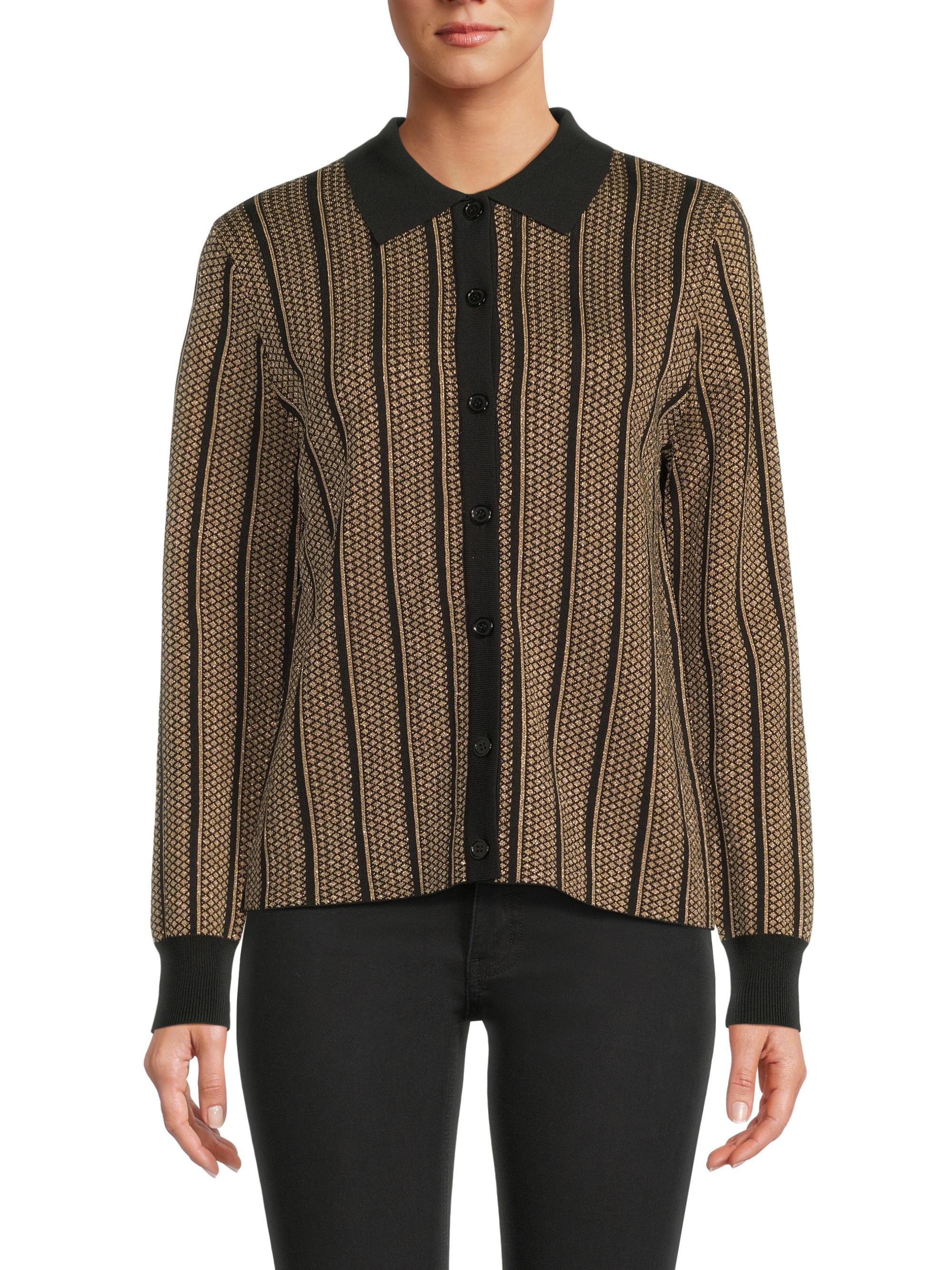 Click here for AK Collection by Yal Womens Shimmer Knit Contrast-... prices