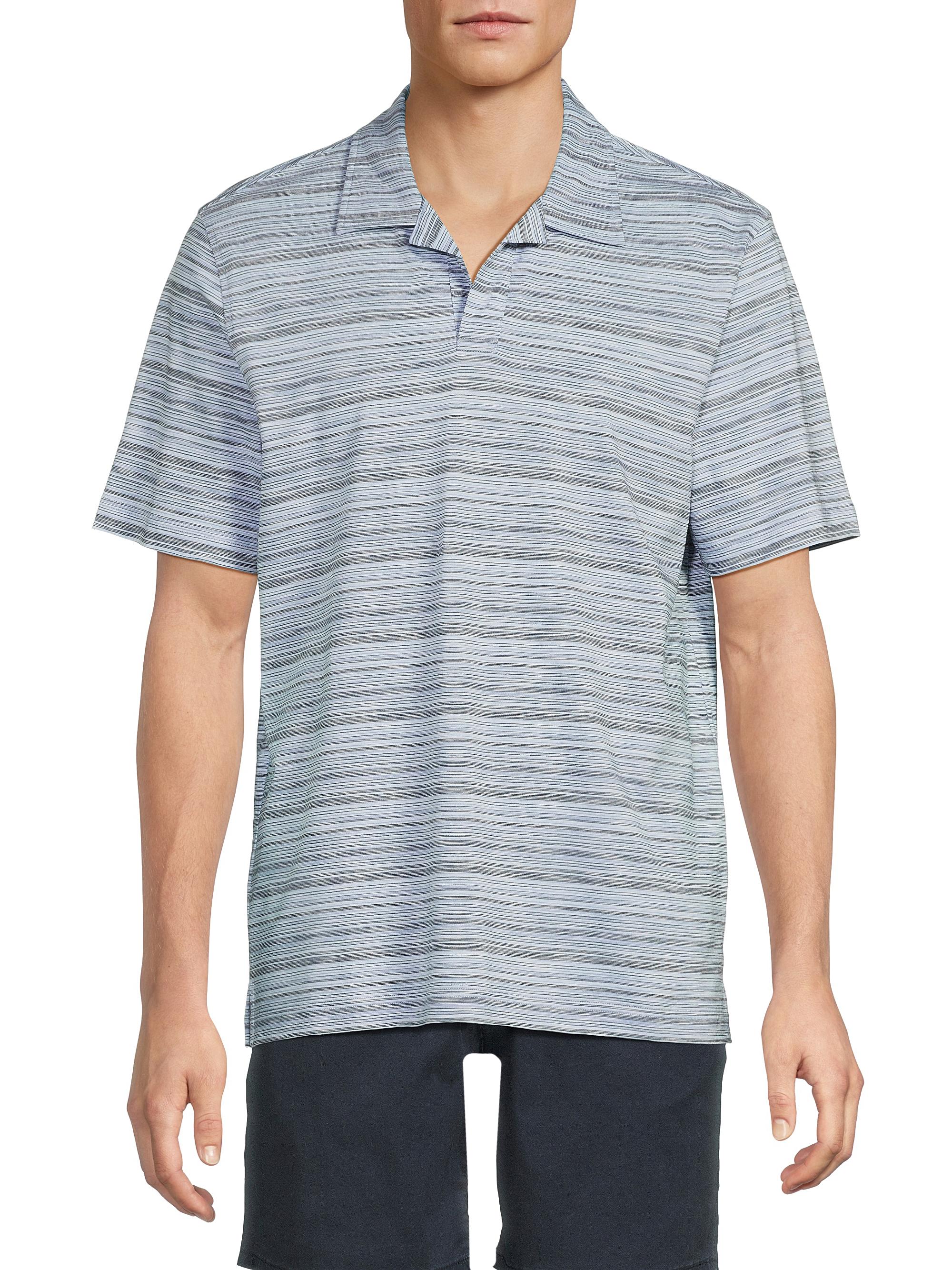 Click here for Bugatchi Mens Striped Cotton Polo Shirt - Air Blue... prices