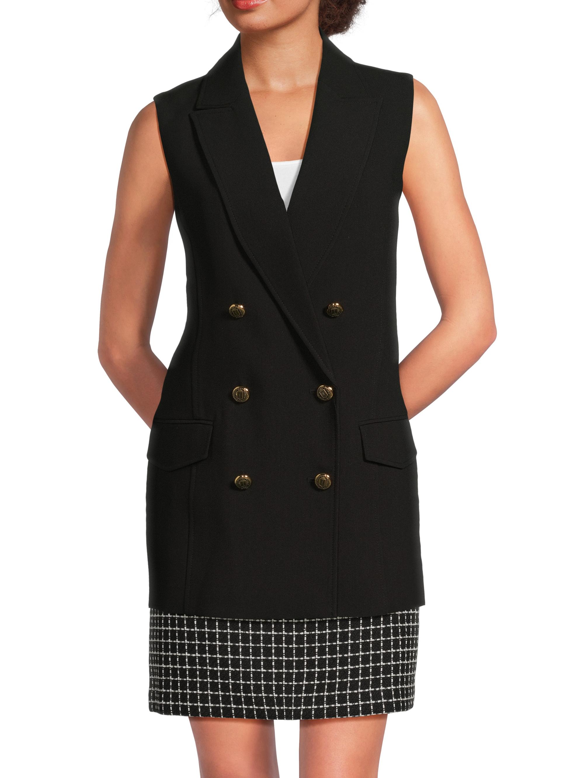 Click here for Karl Lagerfeld Paris Womens Double-Breasted Notch-... prices