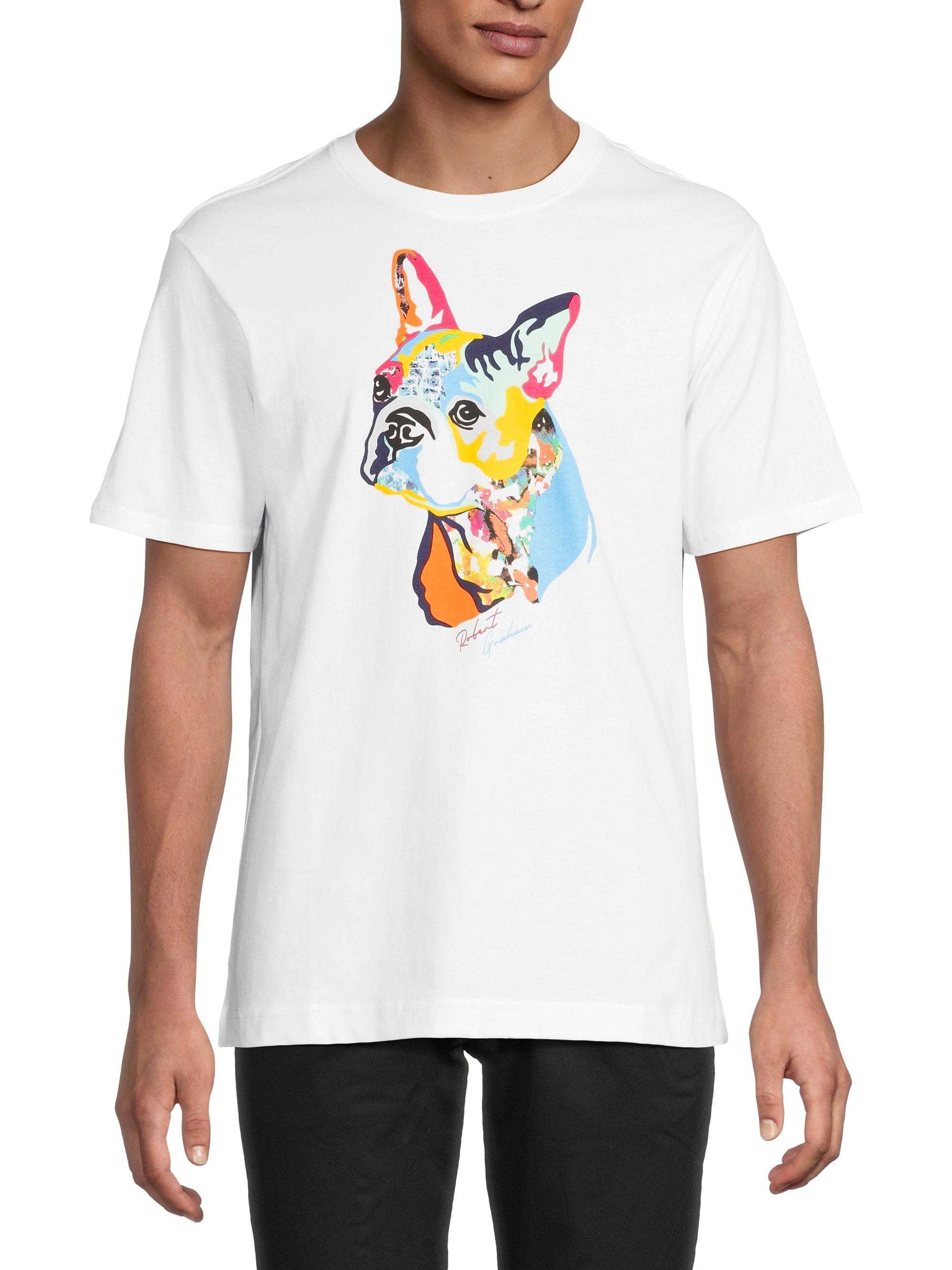 Click here for Robert Graham Mens Dog Graphic Cotton Crewneck T-S... prices