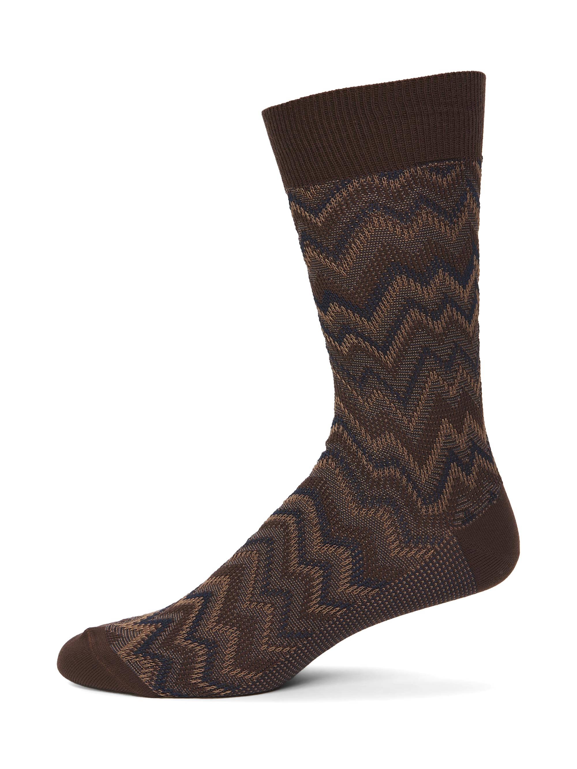 Click here for Missoni Mens Rib-Knit Zigzag Cotton-Blend Crew Soc... prices
