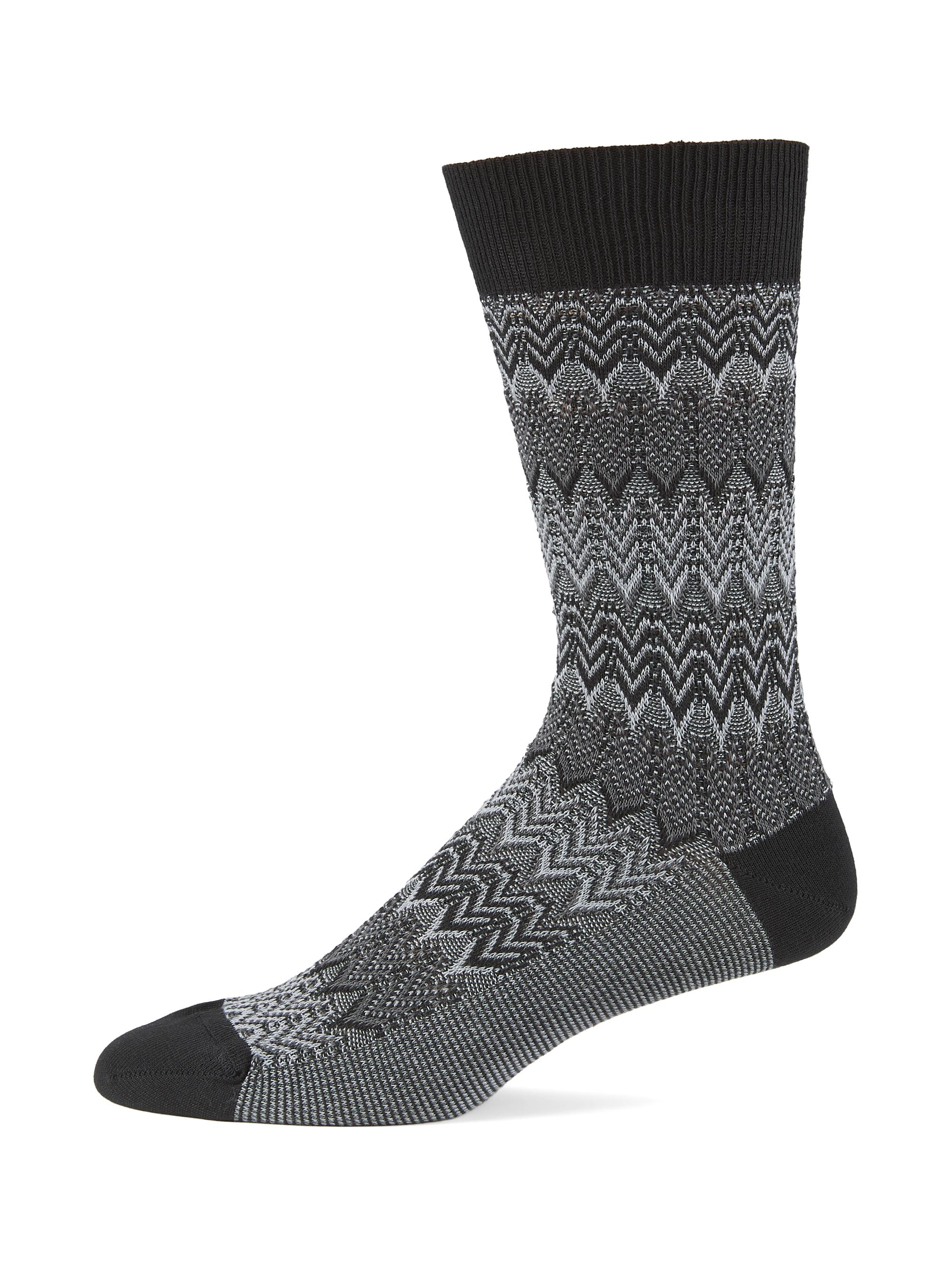Click here for Missoni Mens Zigzag Cotton-Blend Crew Socks - Blac... prices