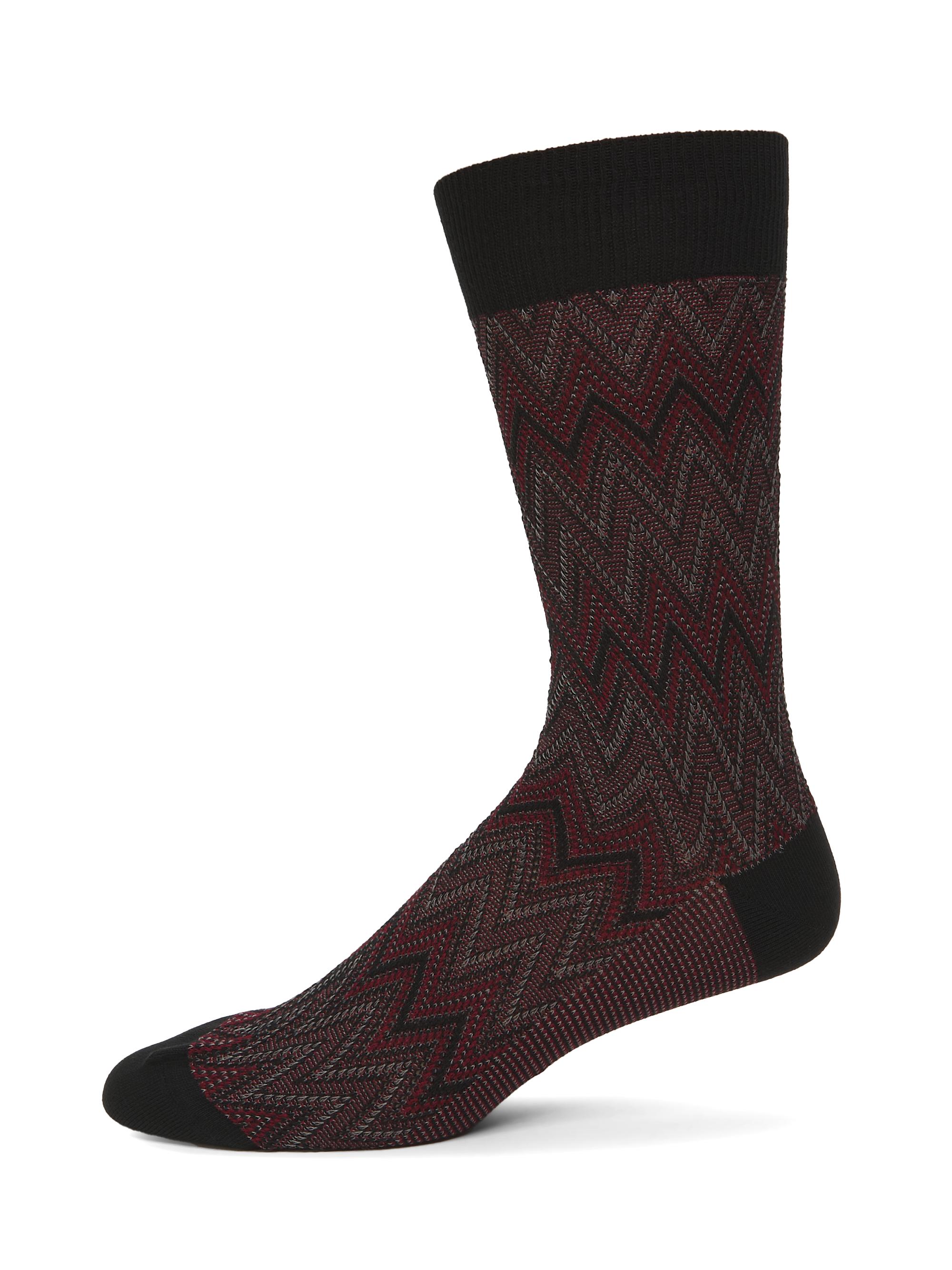 Click here for Missoni Mens Zigzag Cotton-Blend Crew Socks - Burg... prices