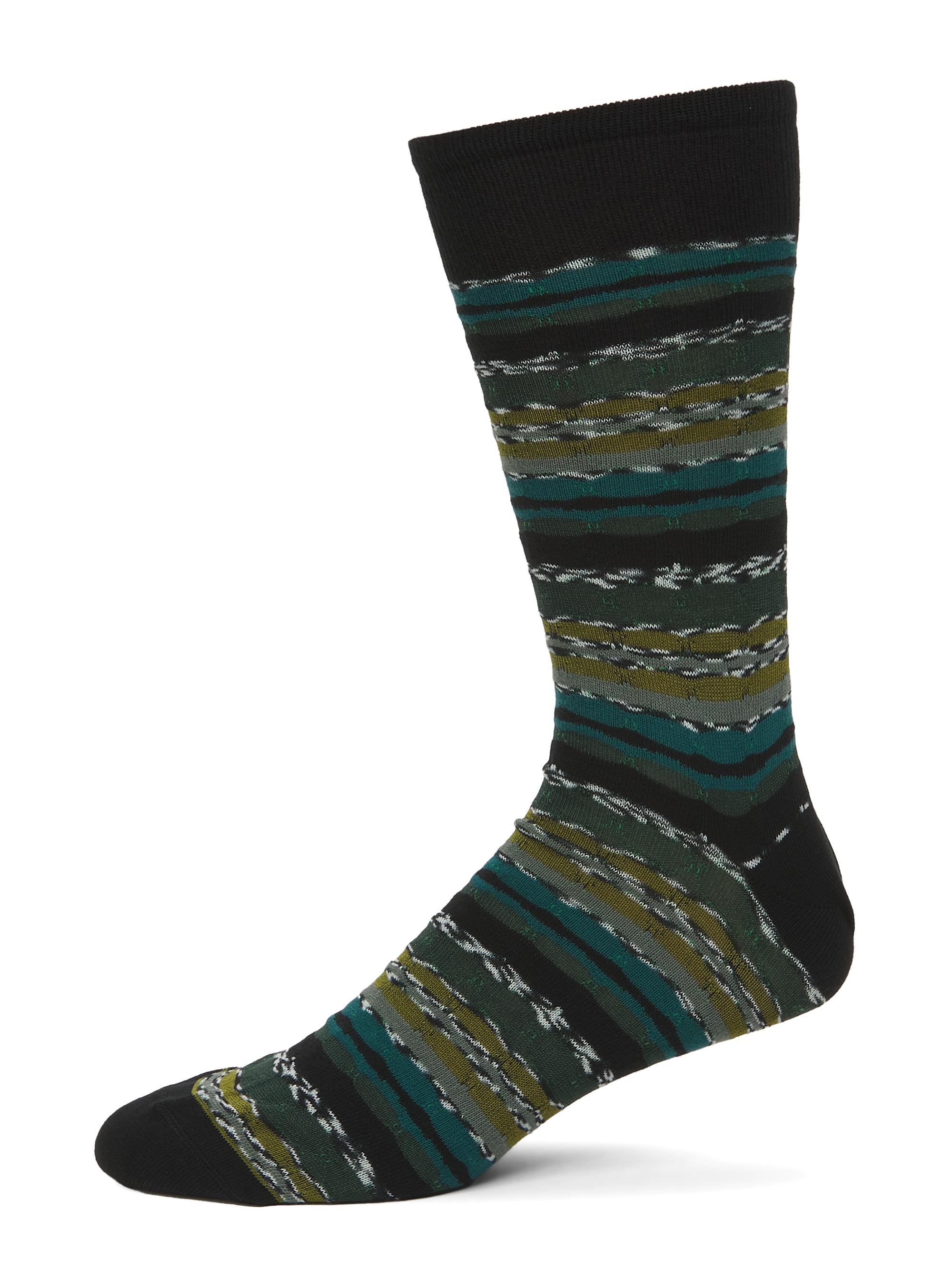 Click here for Missoni Mens Striped Cotton-Blend Crew Socks - Gre... prices