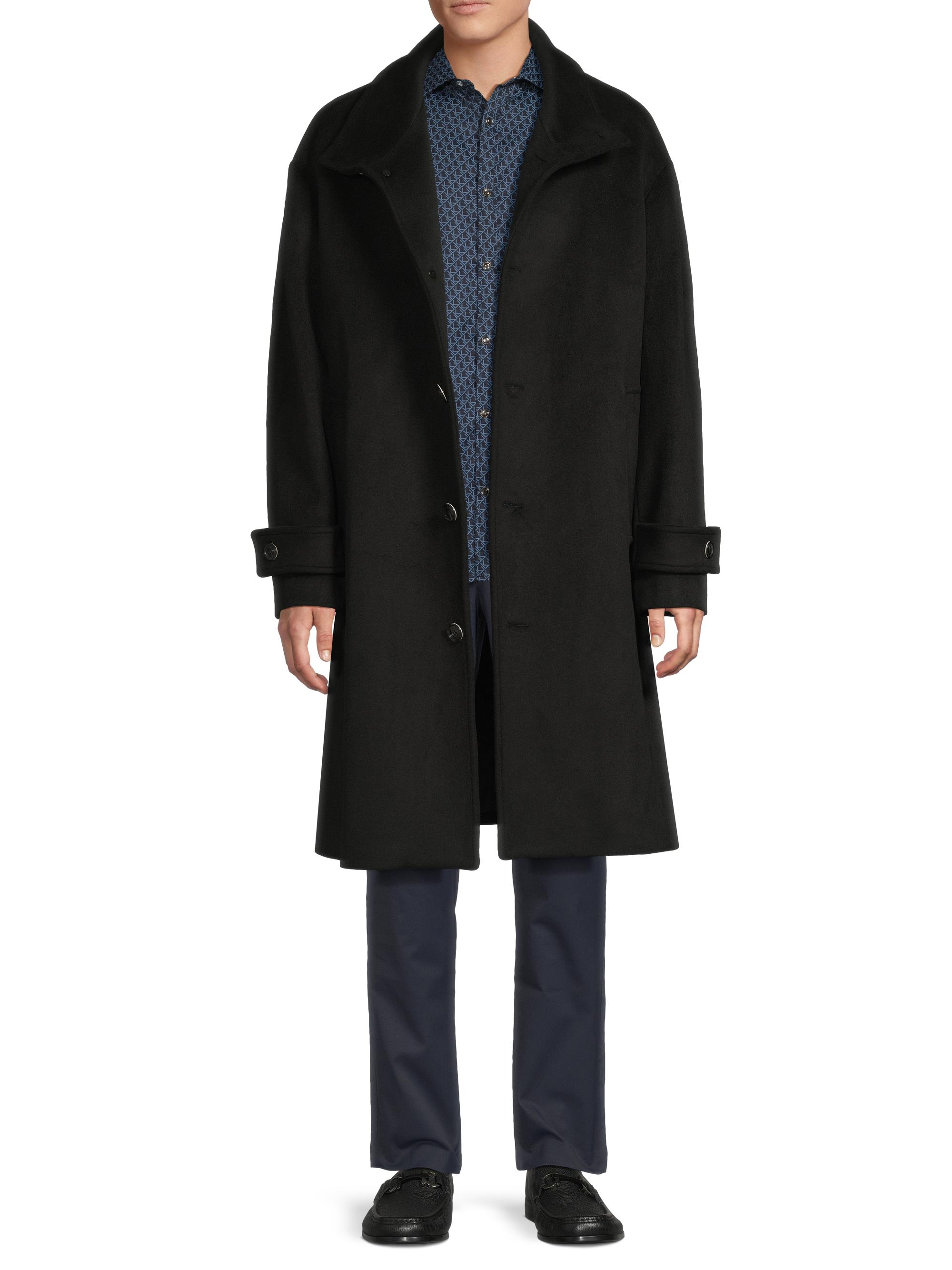 Click here for Karl Lagerfeld Paris Mens Wool-Blend Longline Coat... prices