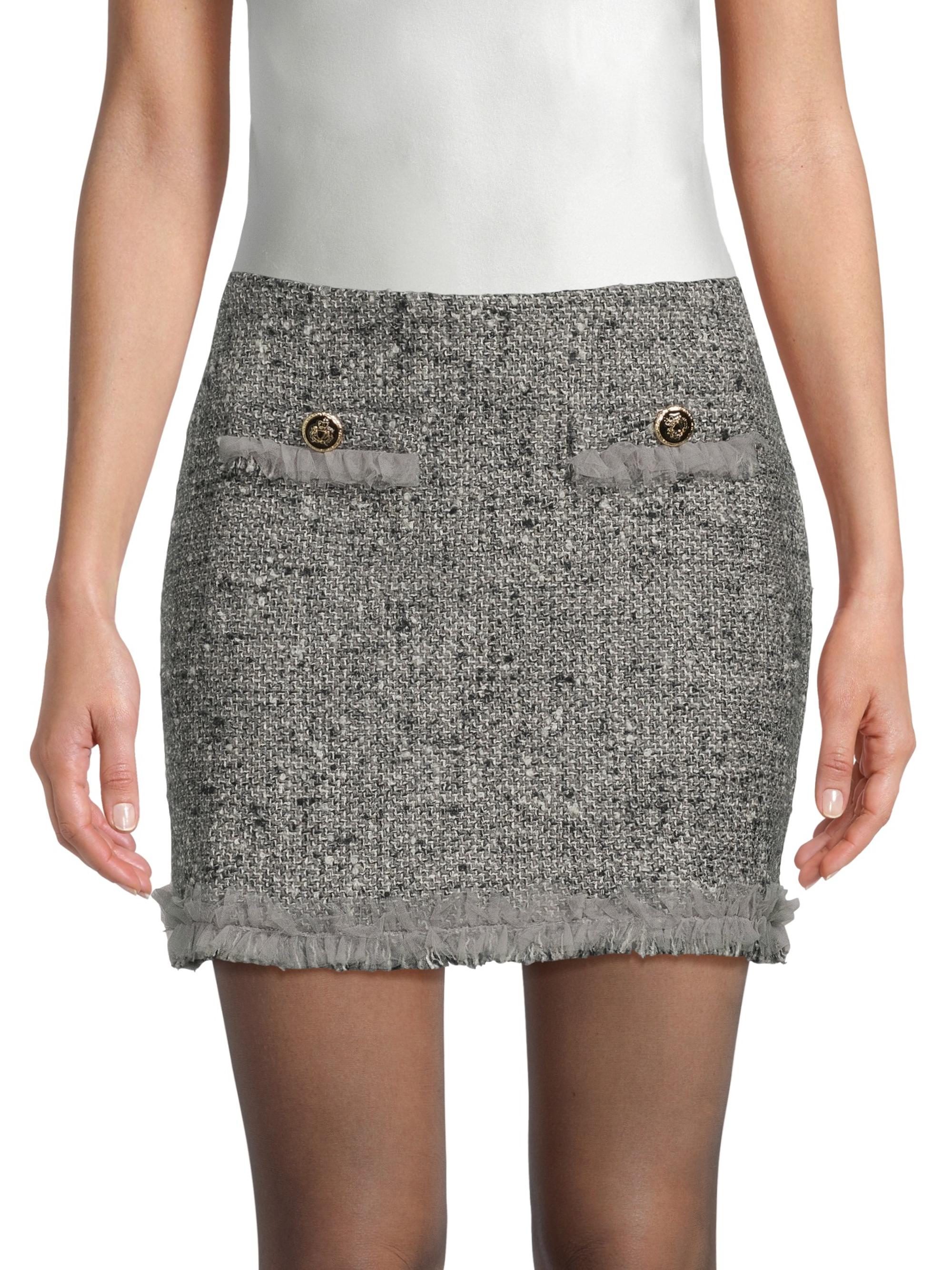 Click here for Walter Baker Womens Reba Fringe Hem Miniskirt - Gr... prices