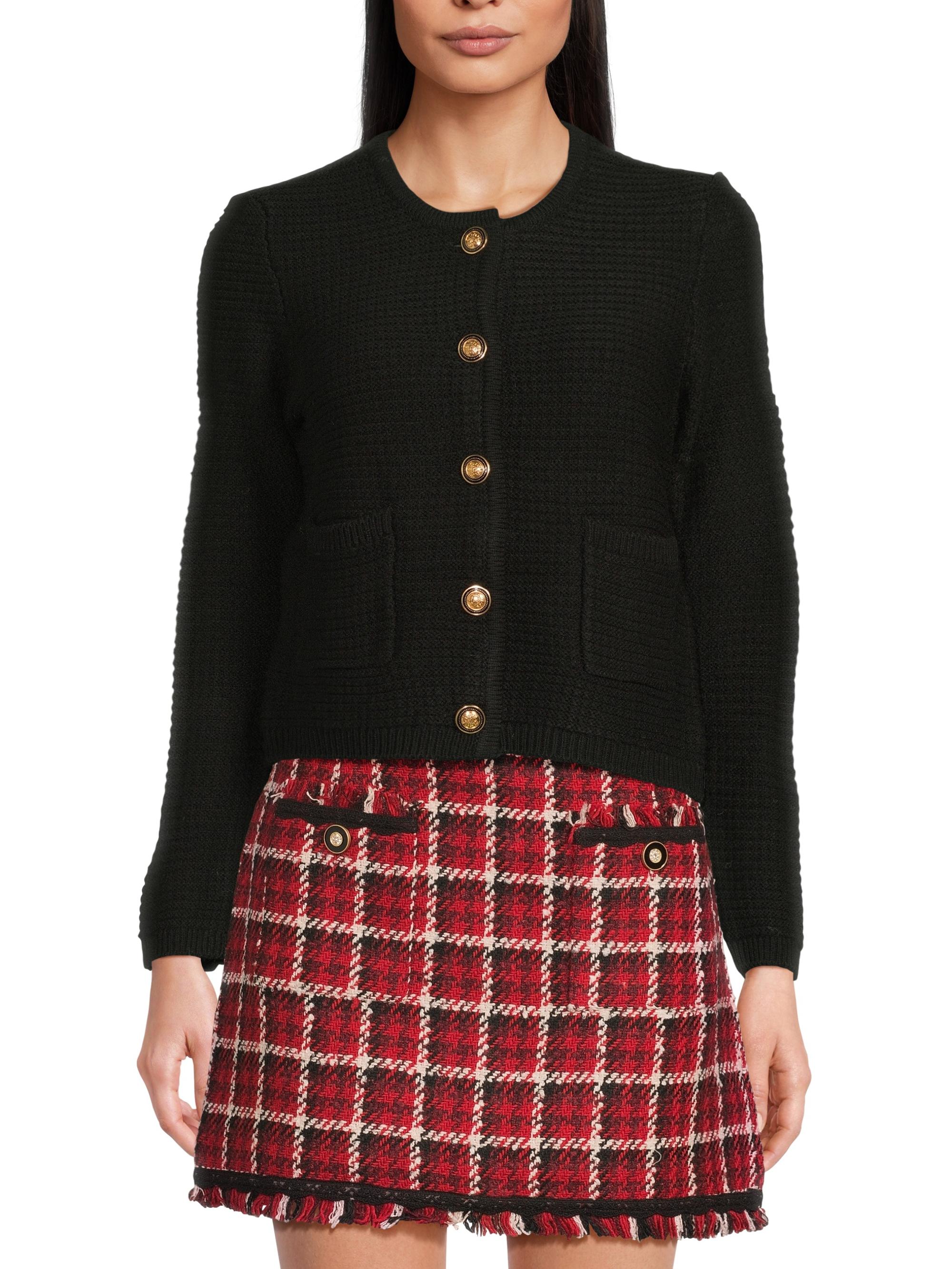 Click here for Walter Baker Womens Button-Front Knit Cardigan - B... prices