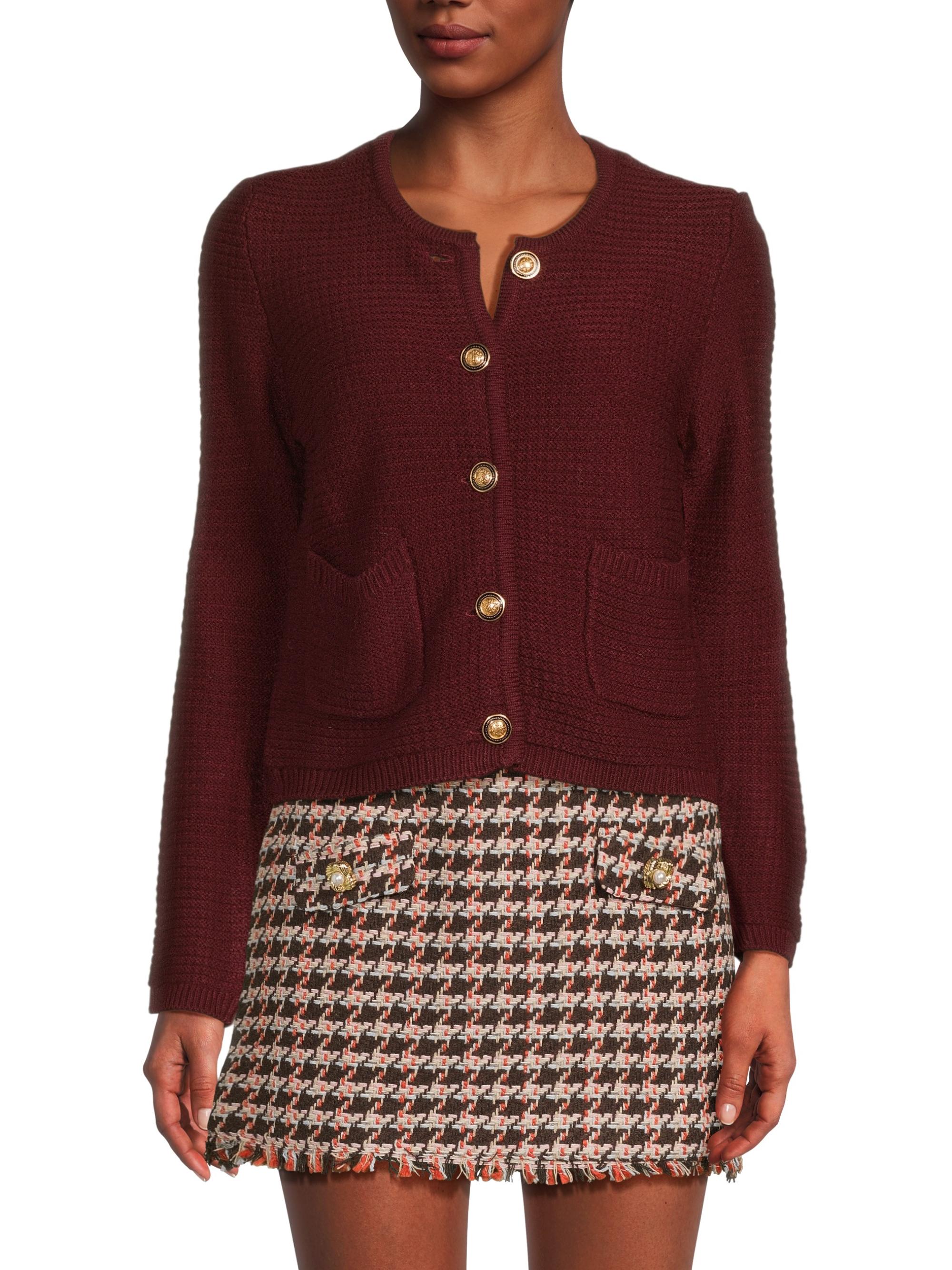 Click here for Walter Baker Womens Button-Front Knit Cardigan - W... prices