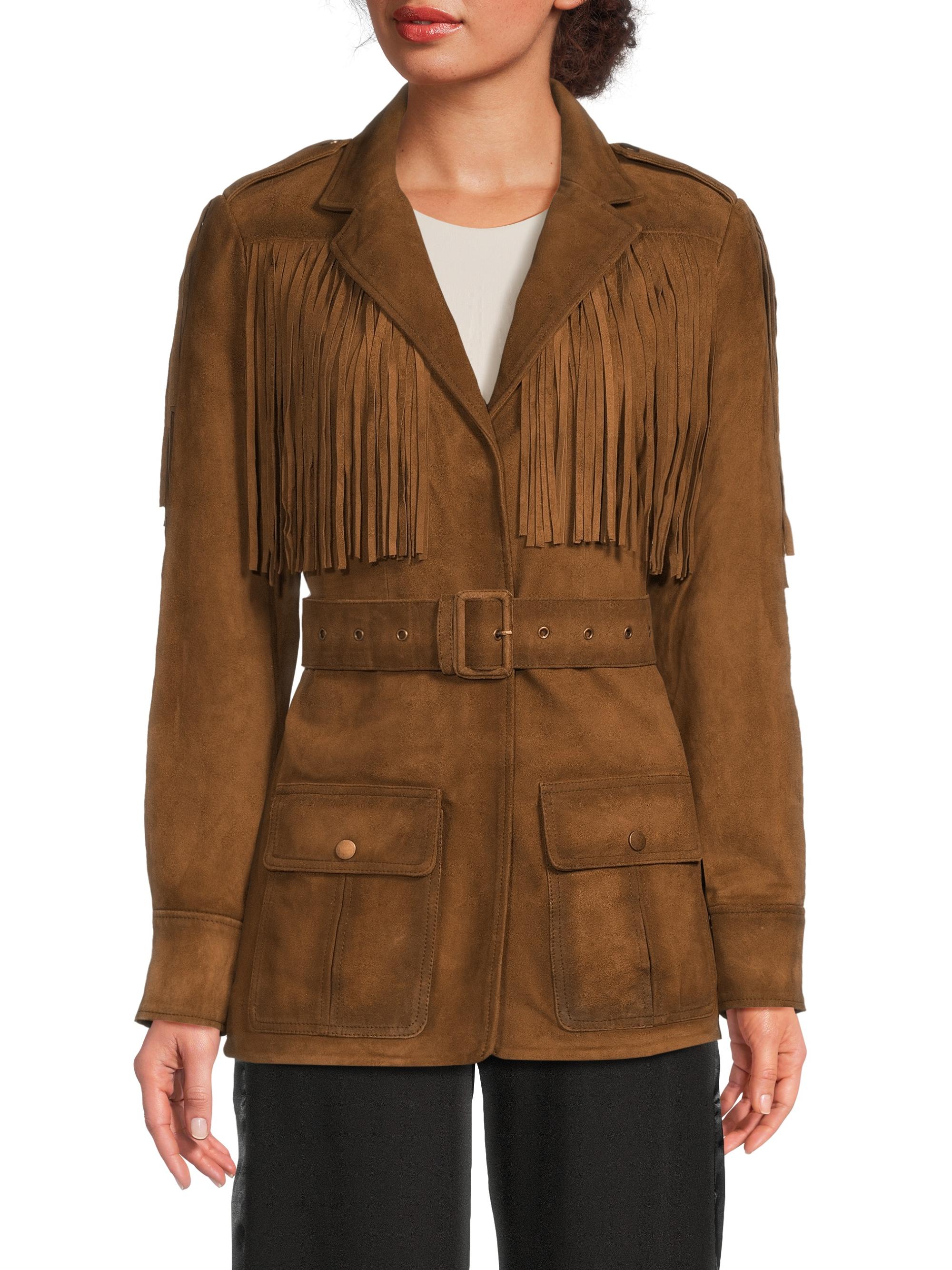Click here for Walter Baker Womens Linda Fringe Belted Suede Jack... prices