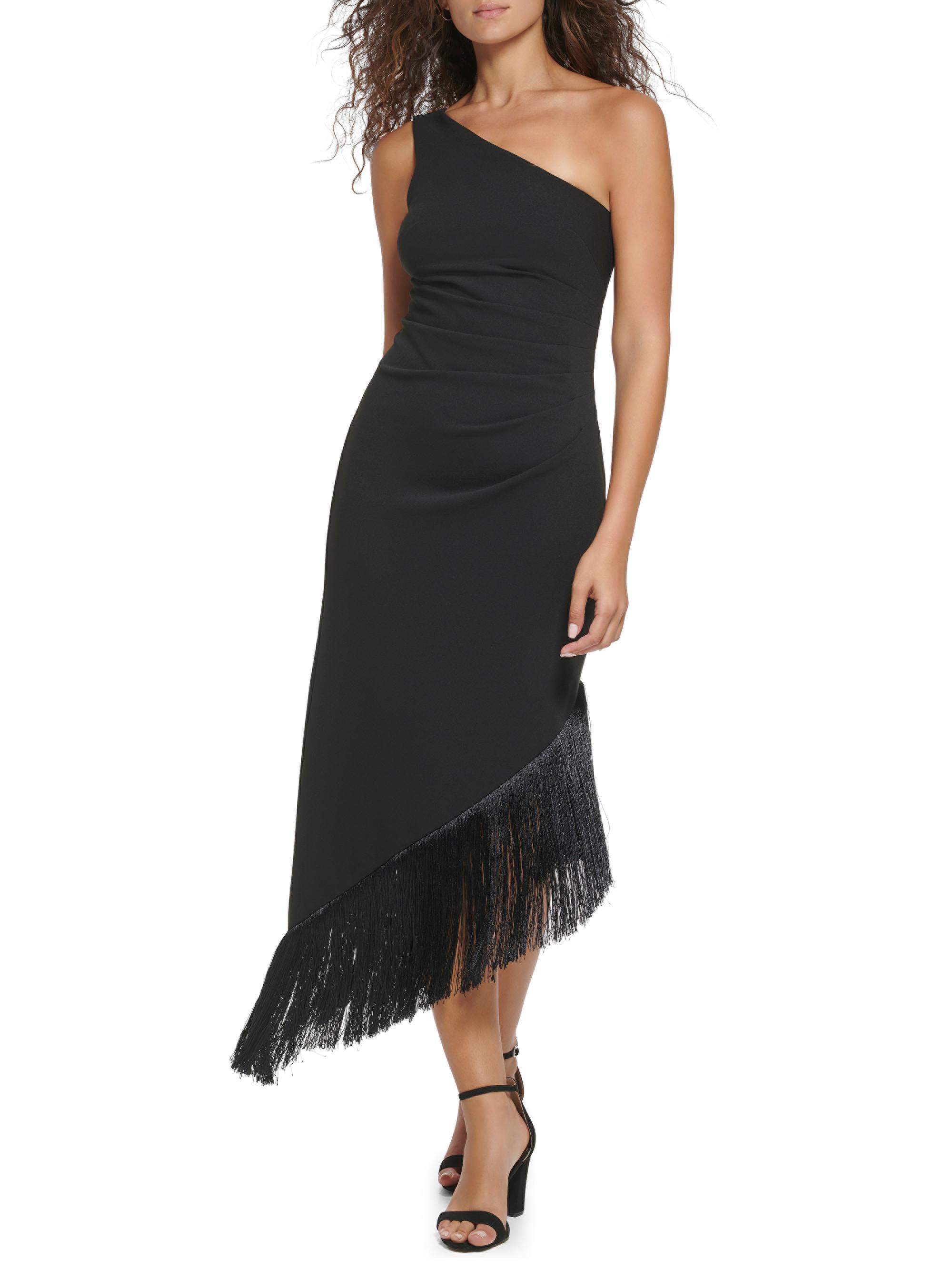 Click here for Vince Camuto Womens One-Shoulder Scuba Crepe Midi-... prices