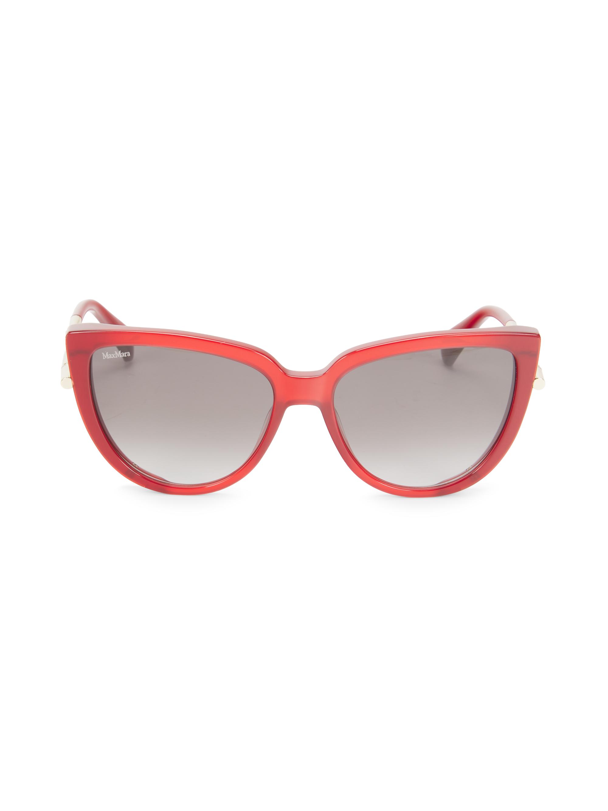 Click here for Max Mara Womens 56MM Cat-Eye Sunglasses - Red Smok... prices