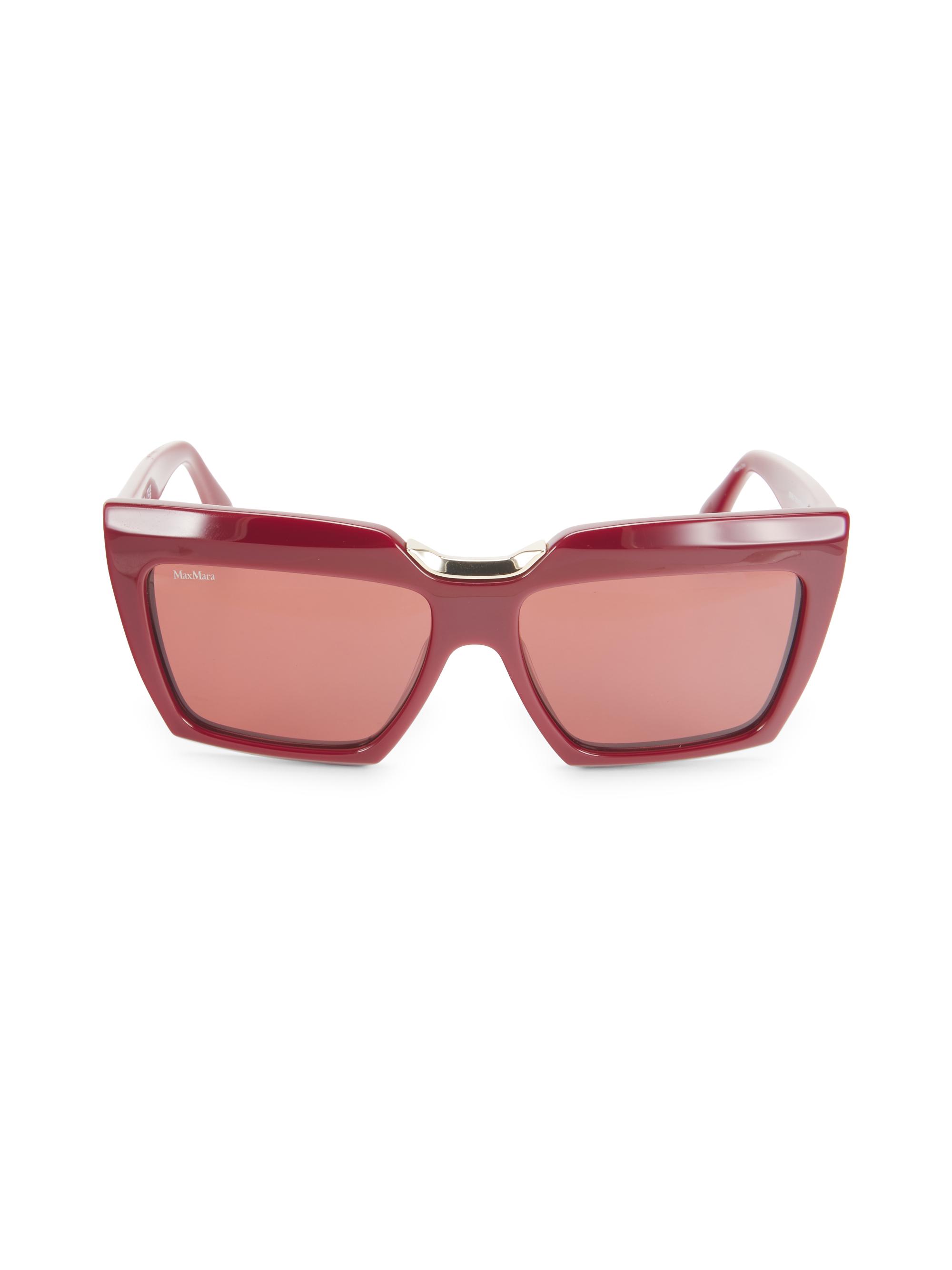 Click here for Max Mara Womens 56MM Cat-Eye Sunglasses - Red Bord... prices