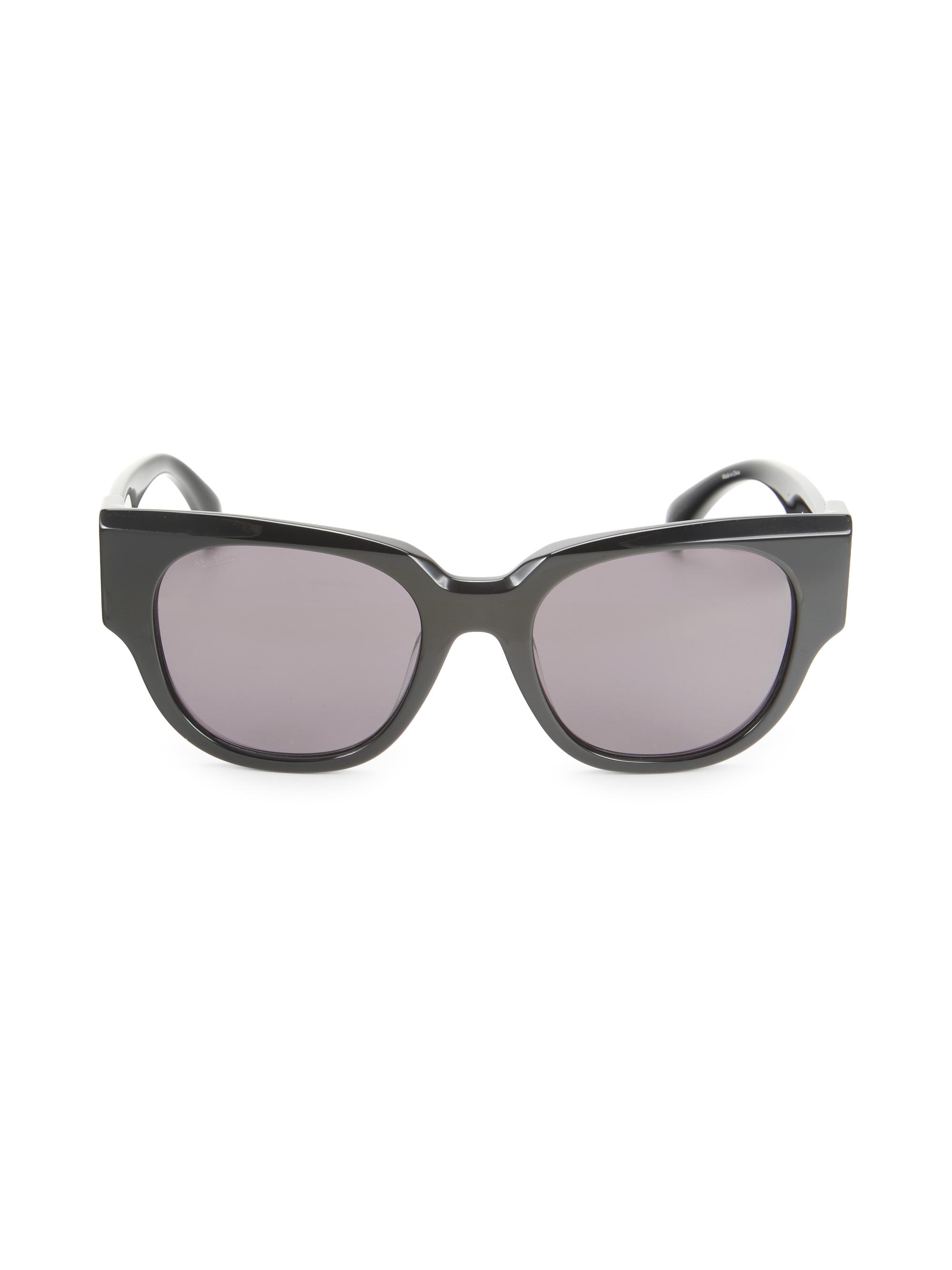 Click here for Max Mara Womens 51MM Square Sunglasses - Black Smo... prices