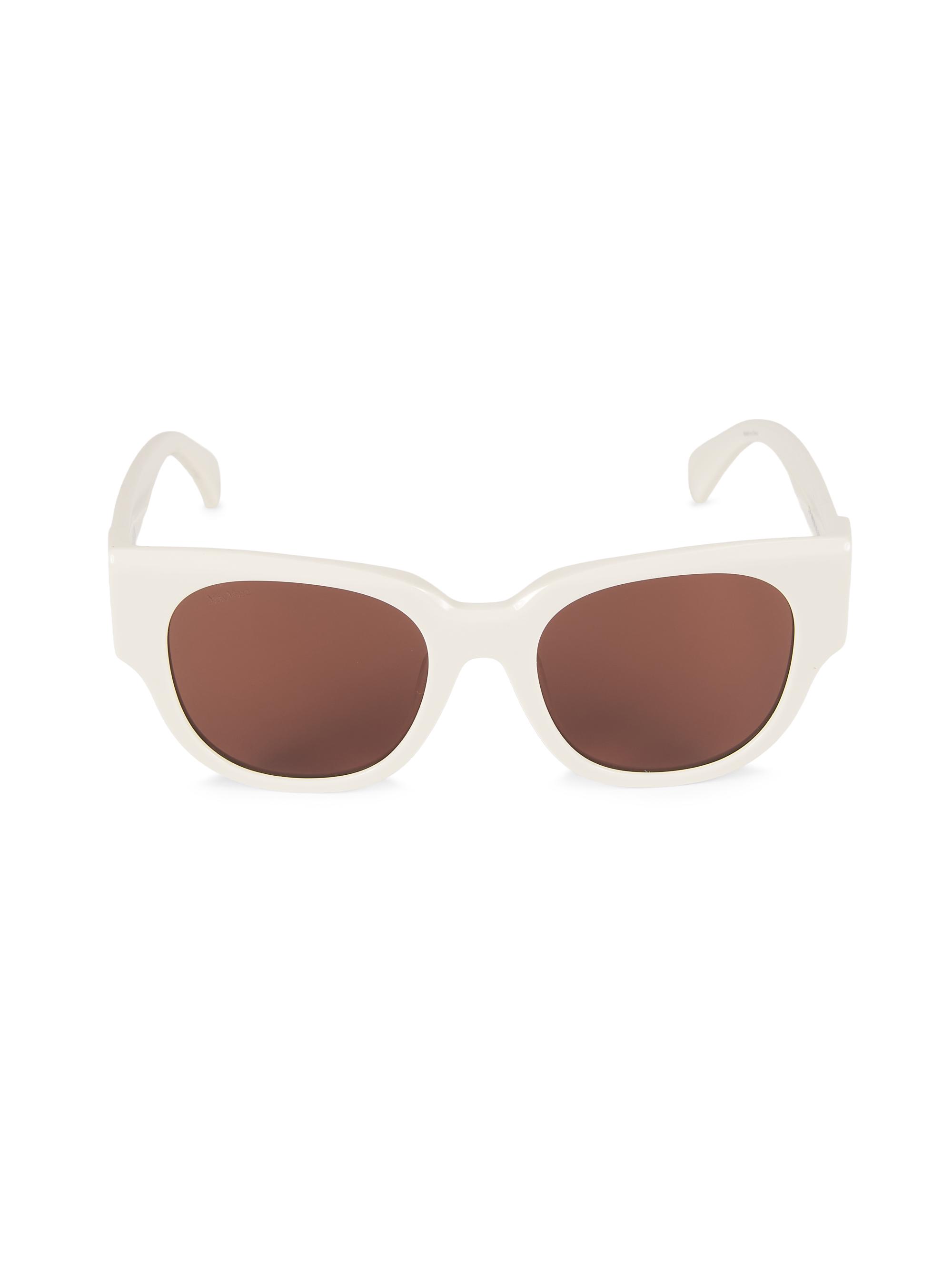 Click here for Max Mara Womens 51MM Round Sunglasses - White Brow... prices
