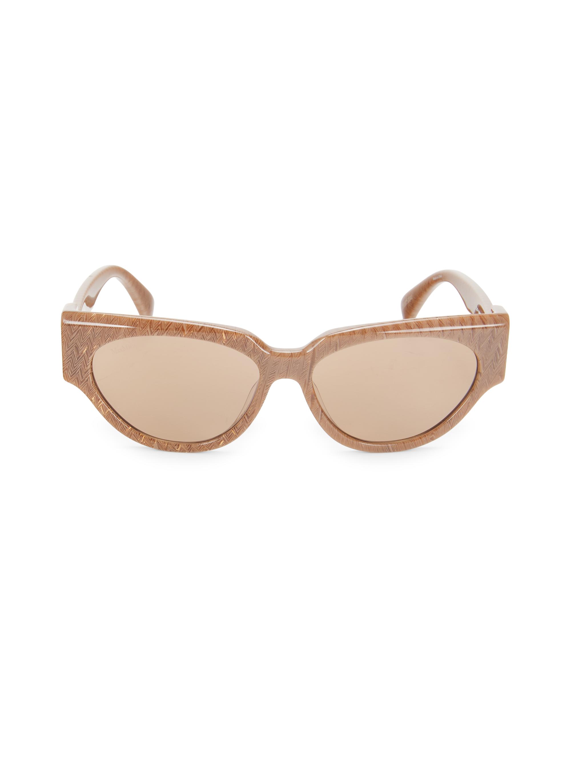 Click here for Max Mara Womens 55MM Cat-Eye Sunglasses - Brown prices