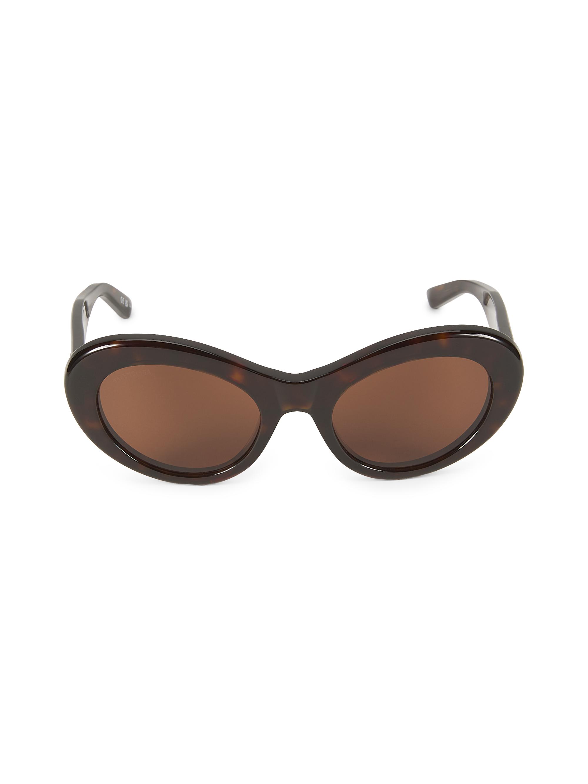 Click here for Balenciaga Womens 55MM Oval Sunglasses - Havana prices