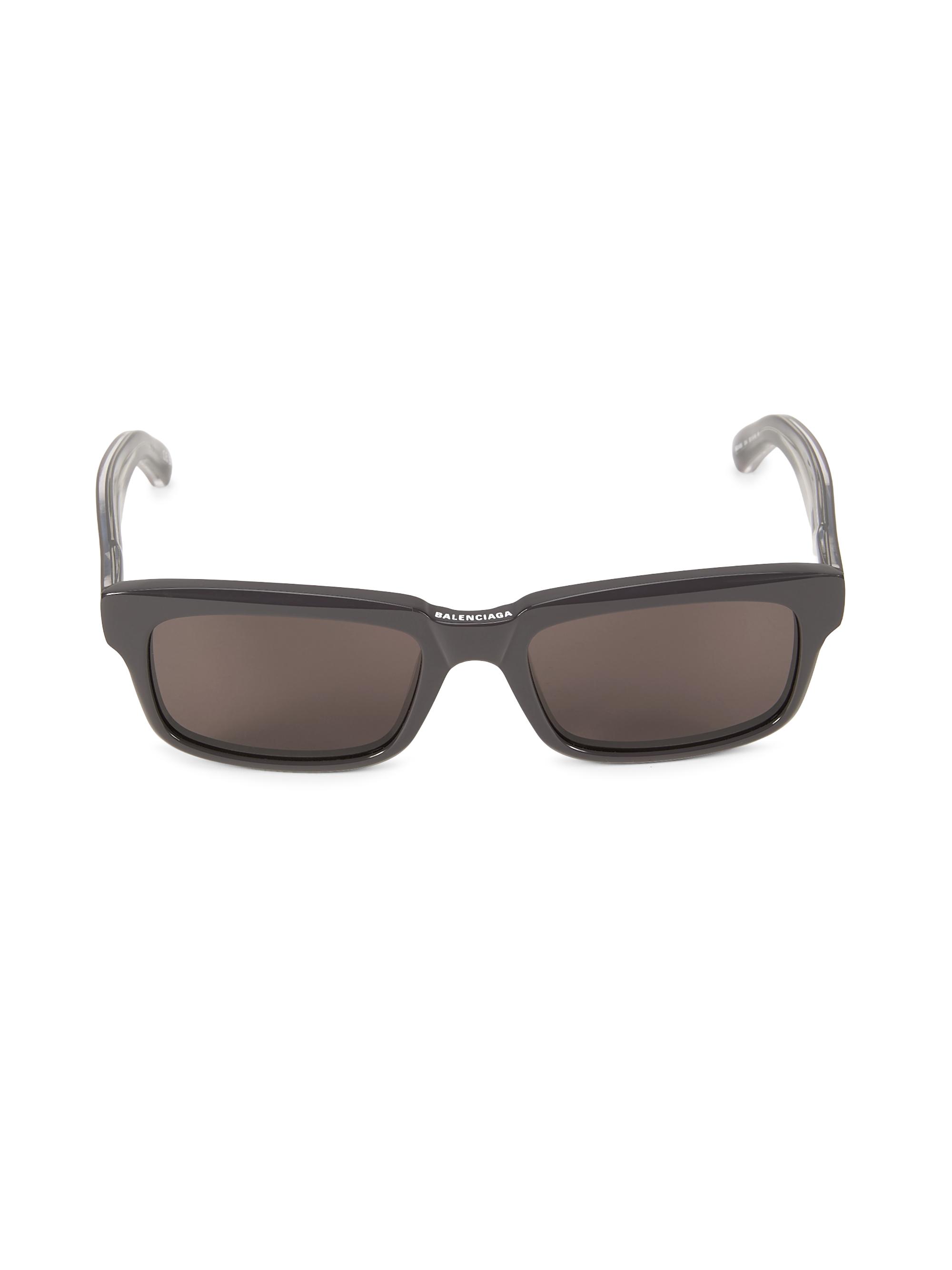 Click here for Balenciaga 55MM Rectangle Sunglasses - Grey prices