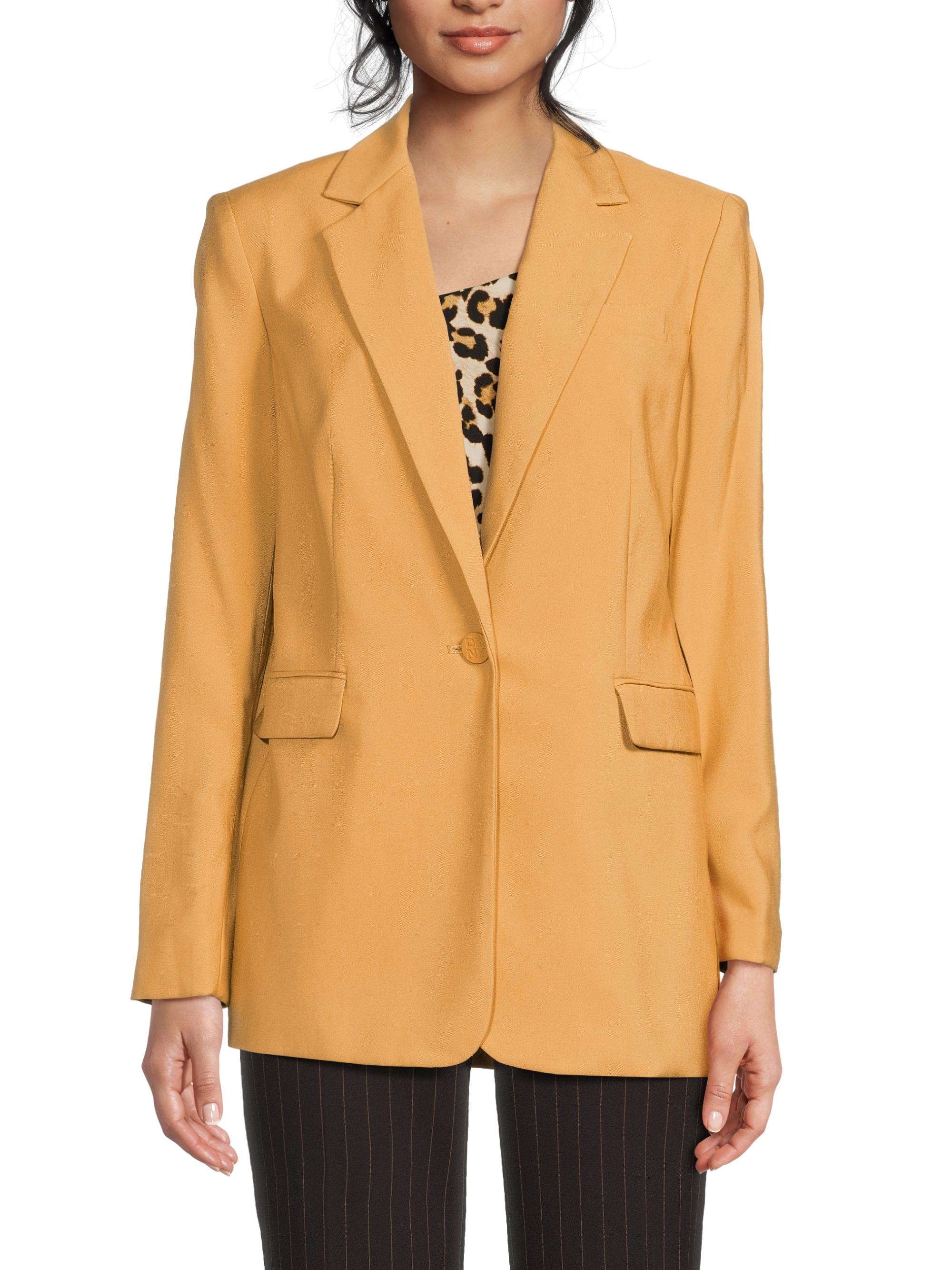 Click here for Dkny Womens Single-Button Blazer - Whiskey - Size... prices
