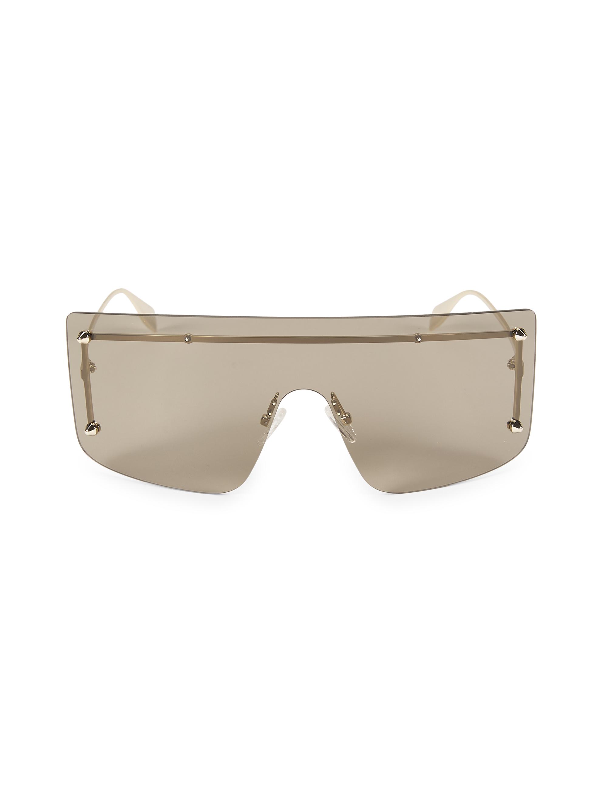 Click here for Mcqueen Womens 99MM Rimless Shield Sunglasses - Go... prices