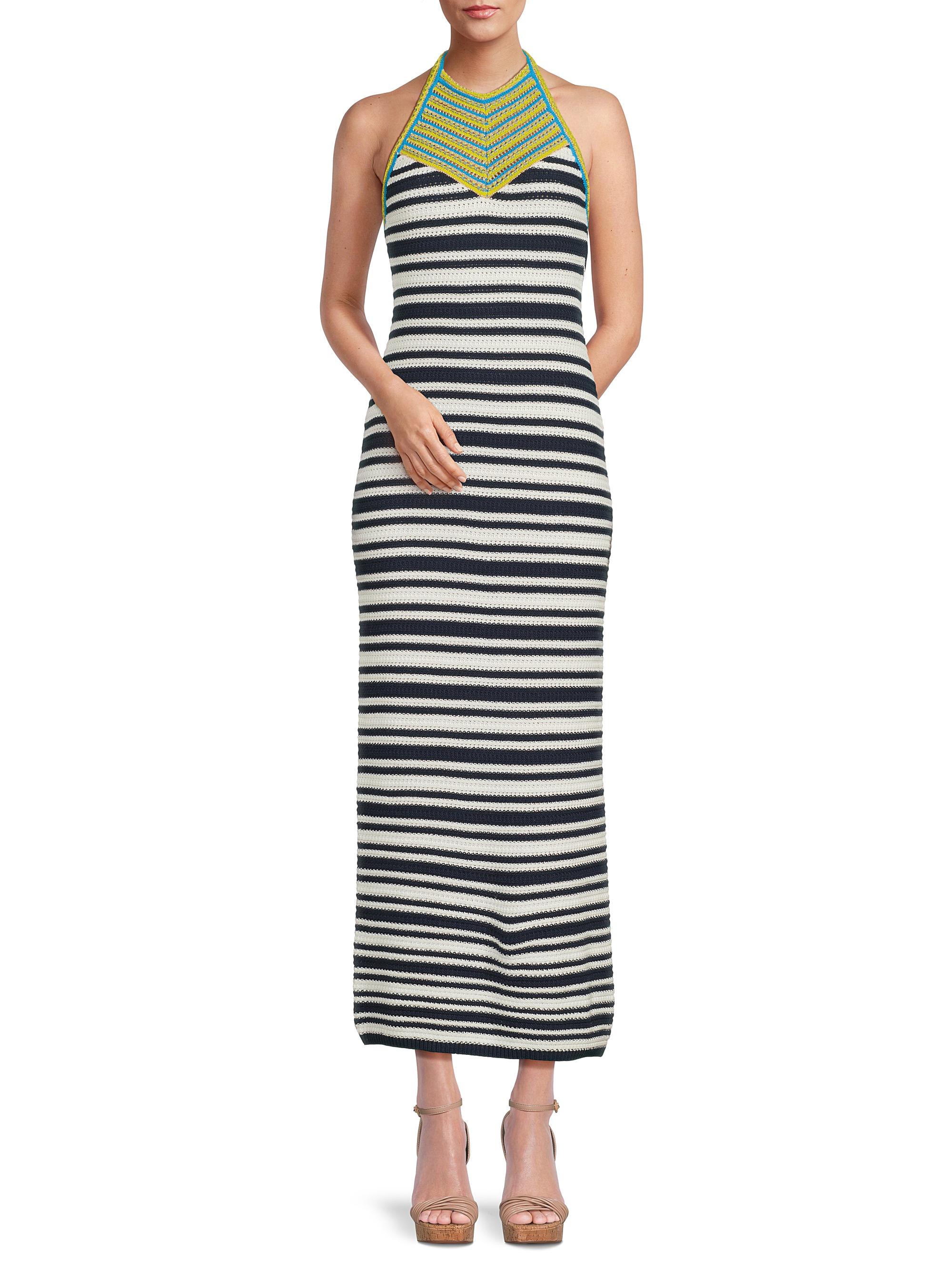 Click here for Ramy Brook Womens Annabella Striped Knitted Maxi D... prices