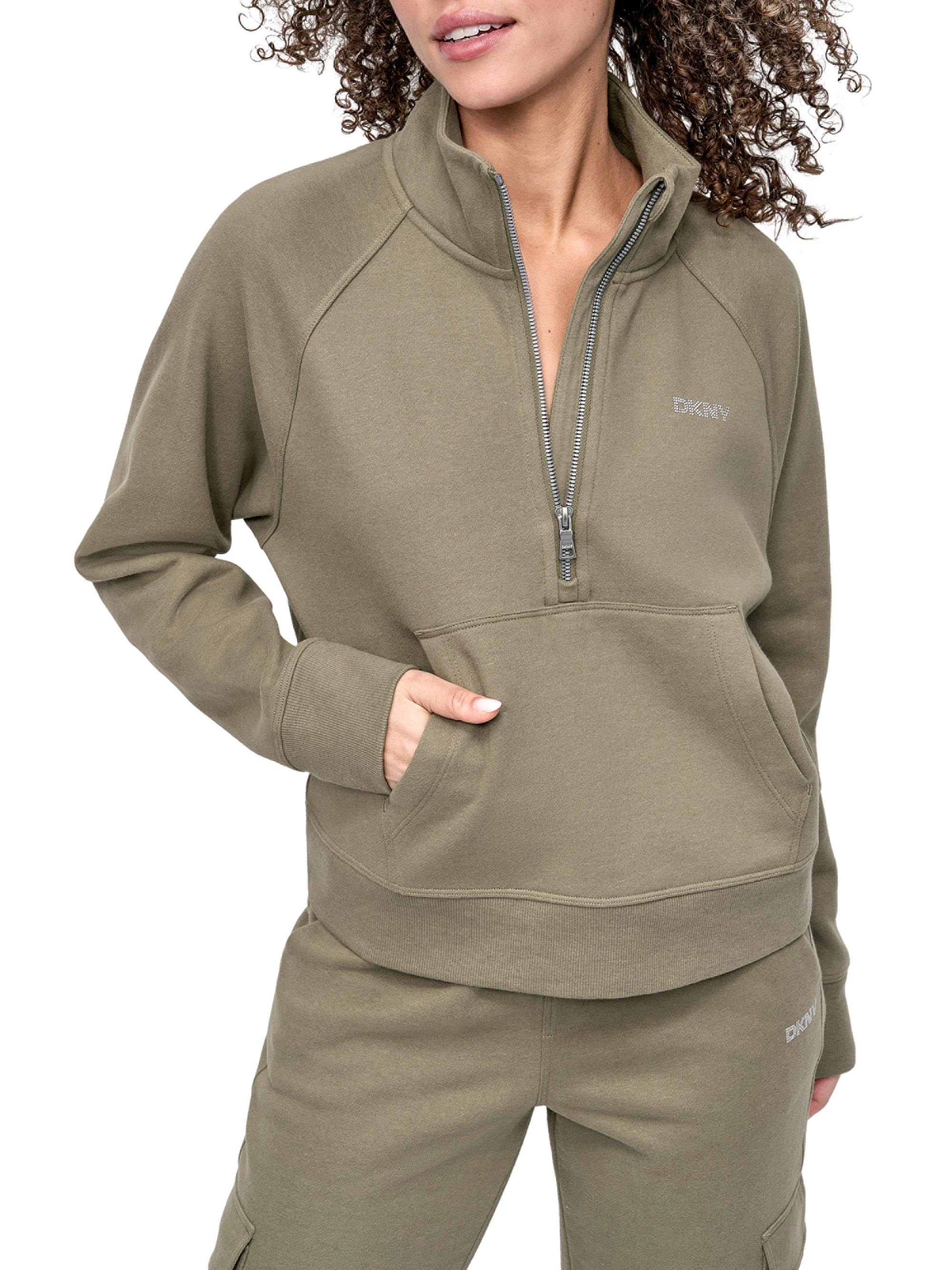 Click here for Dkny Sport Womens Mini Stud Logo Cotton-Blend Half... prices