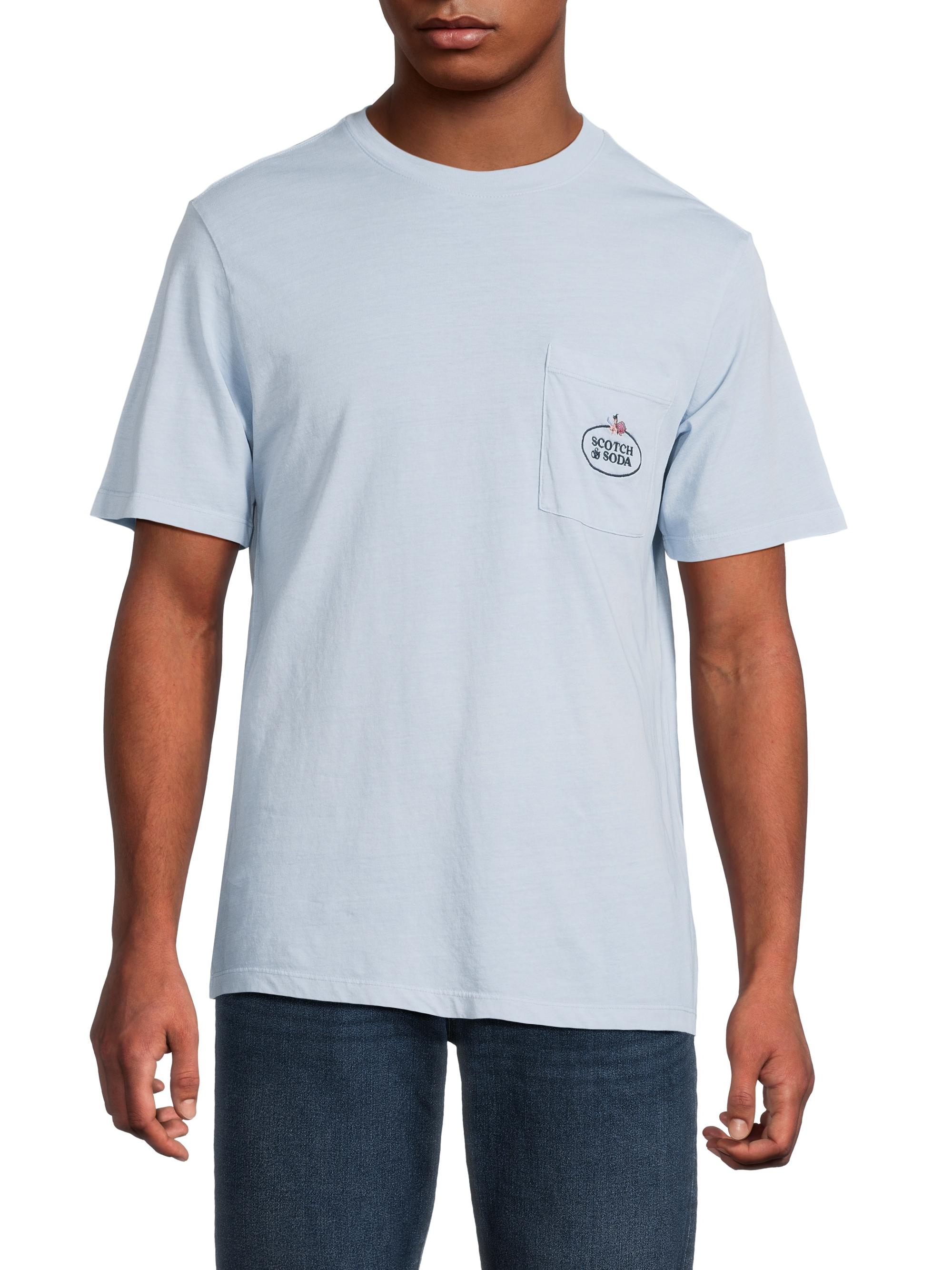 Click here for Scotch & Soda Mens Logo Pocket Cotton T-Shirt - Se... prices