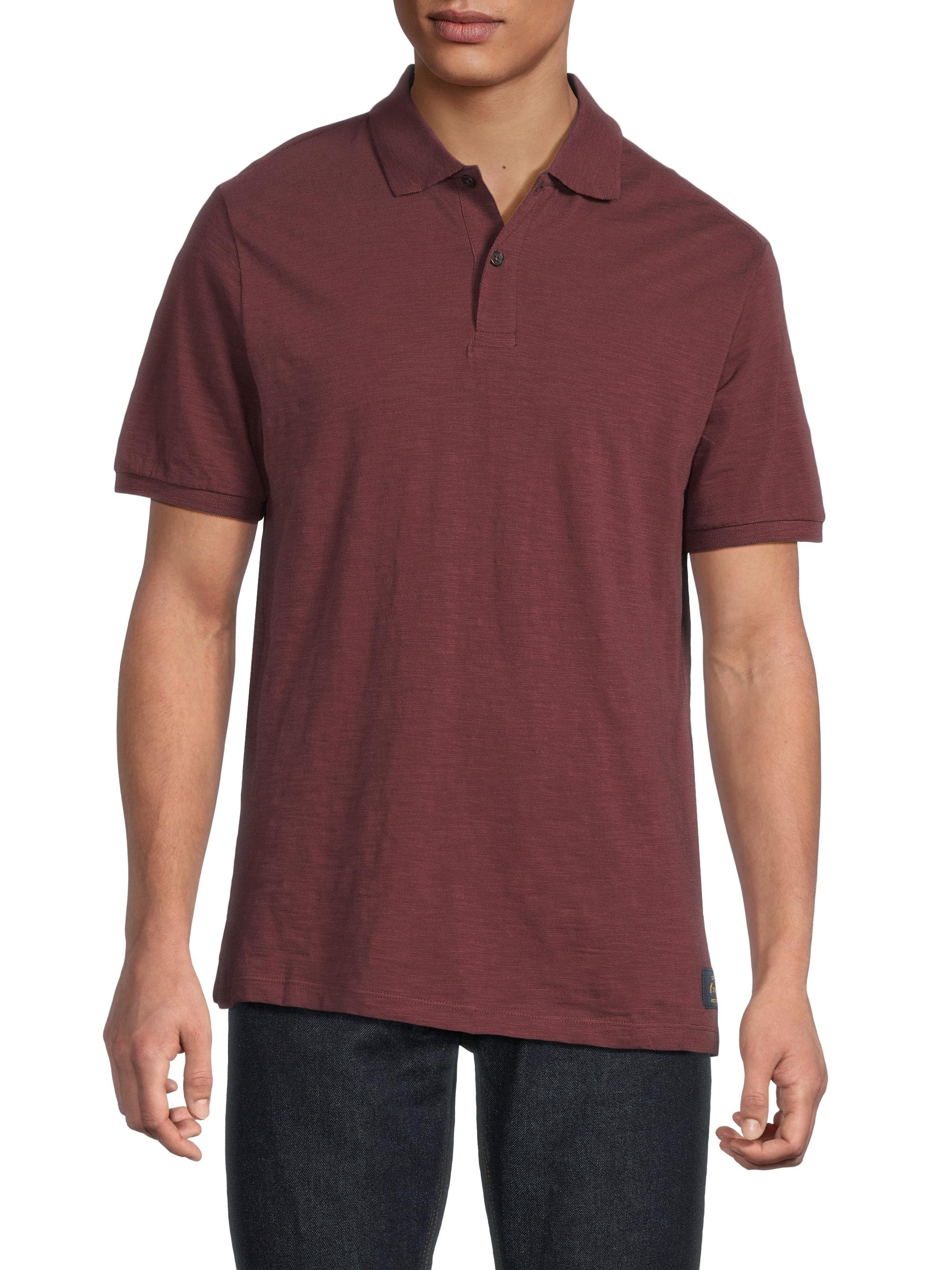 Click here for Scotch & Soda Mens Cotton Slub Knit Polo Shirt - B... prices