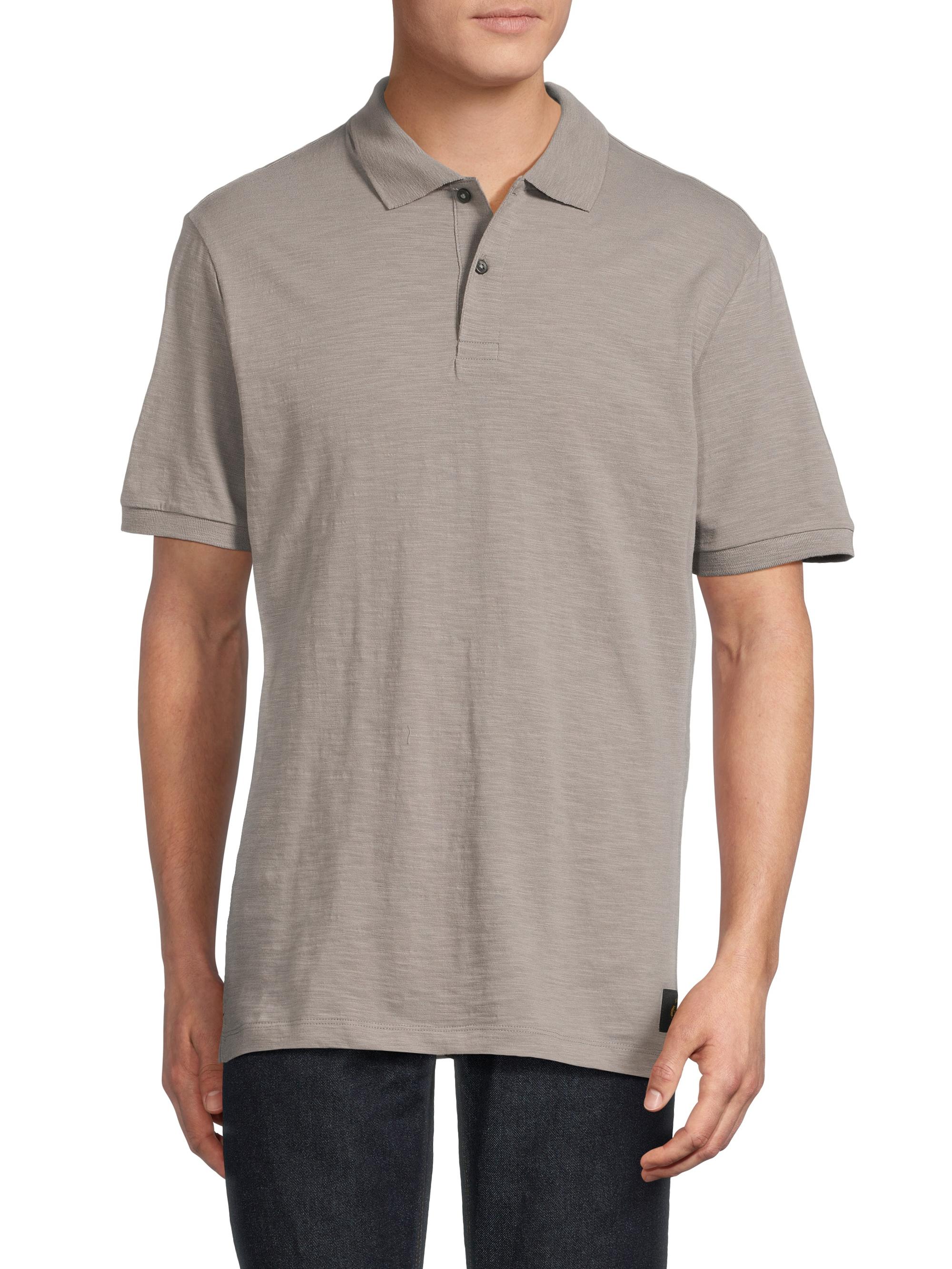Click here for Scotch & Soda Mens Cotton Slub Knit Polo Shirt - D... prices