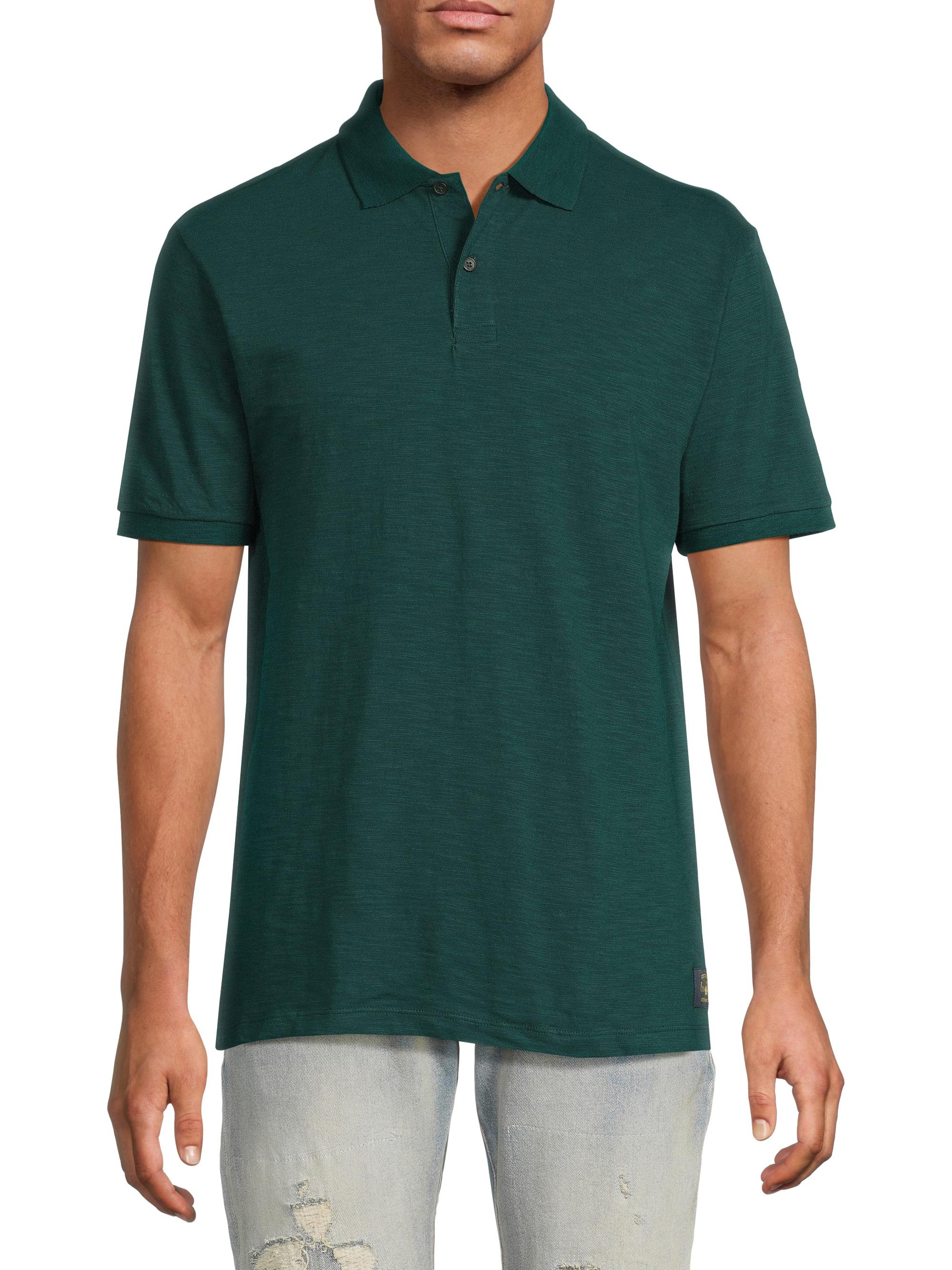 Click here for Scotch & Soda Mens Cotton Slub Knit Polo Shirt - G... prices