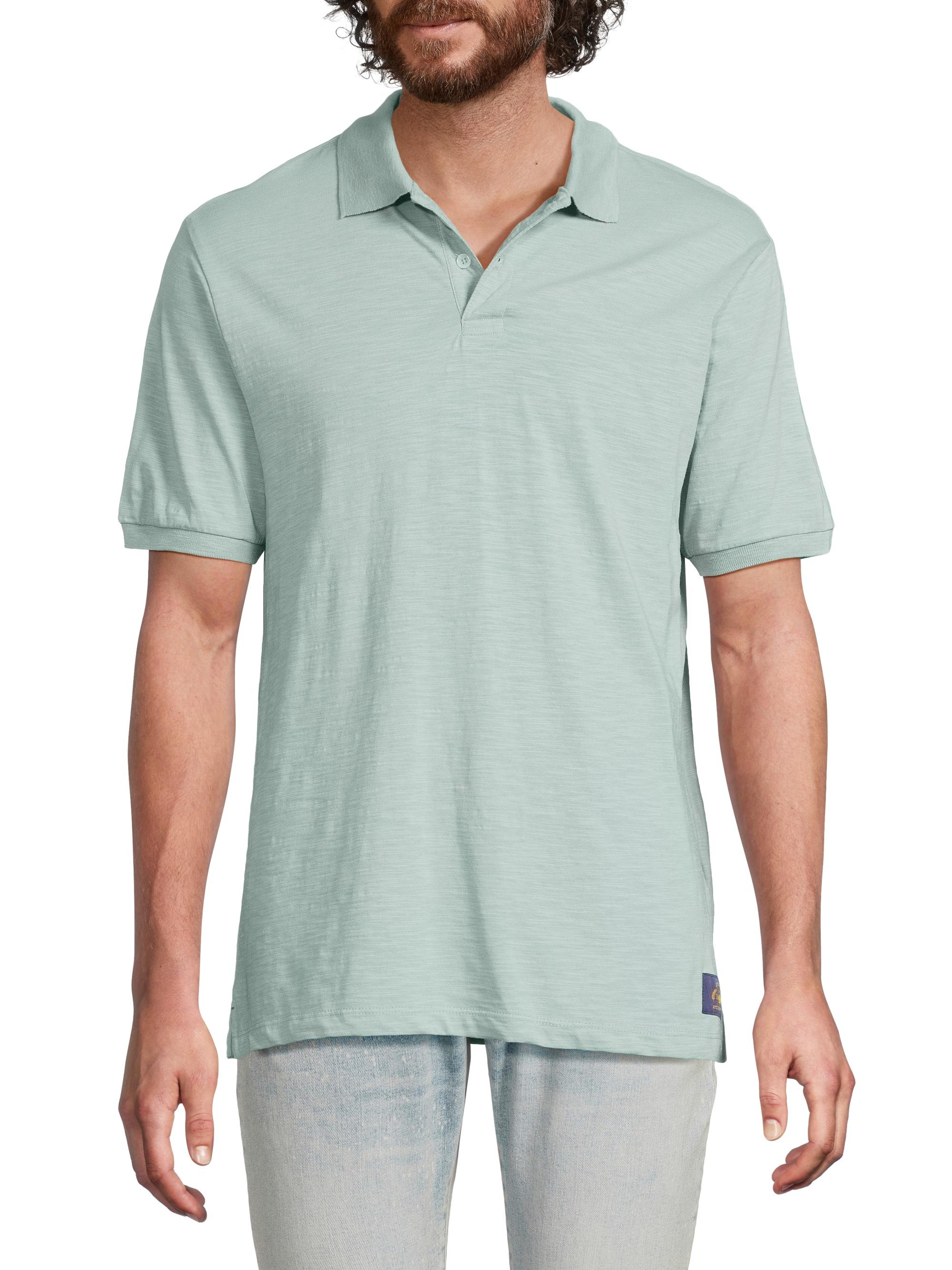 Click here for Scotch & Soda Mens Cotton Slub Knit Polo Shirt - L... prices