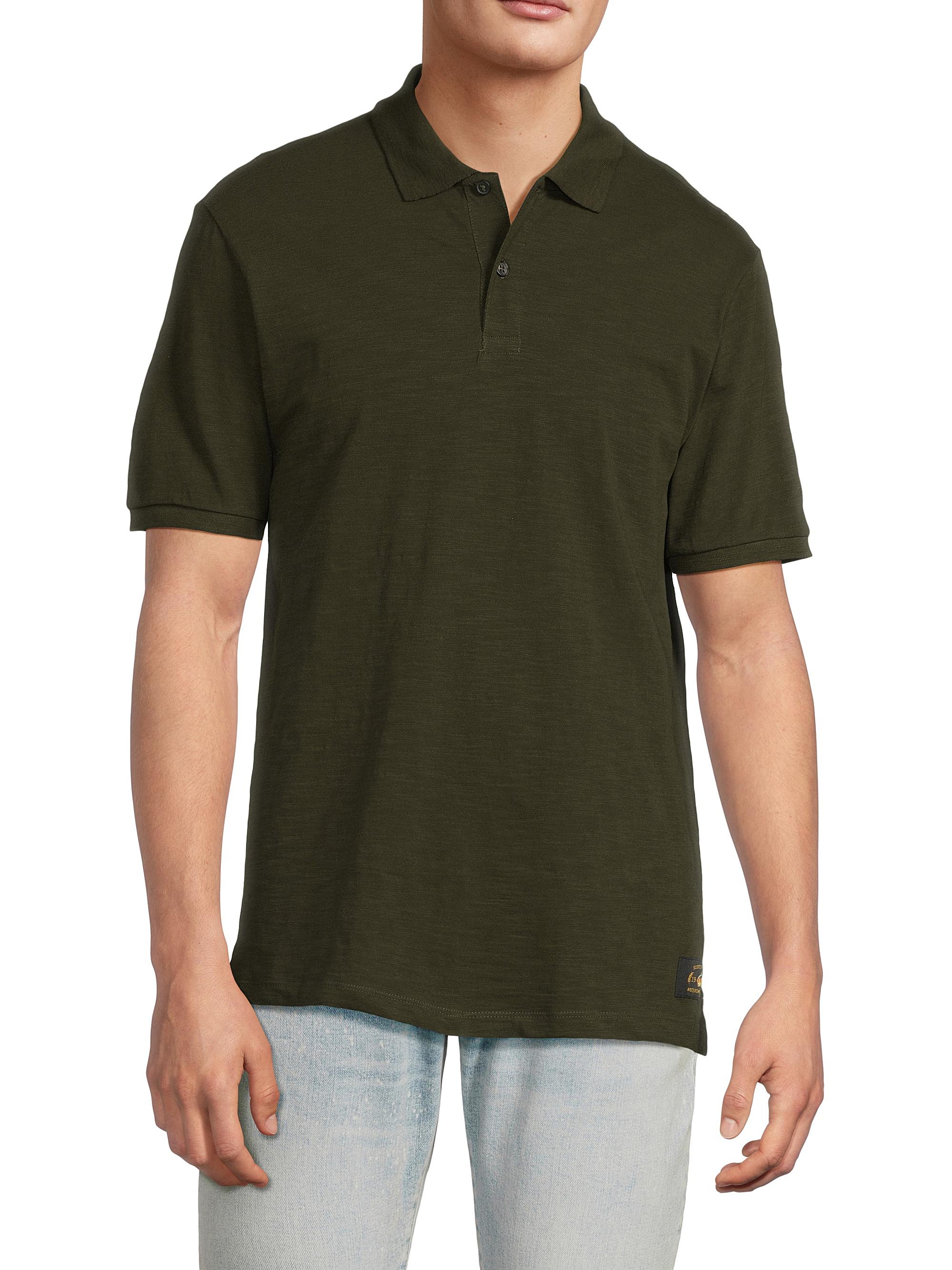 Click here for Scotch & Soda Mens Cotton Slub Knit Polo Shirt - S... prices