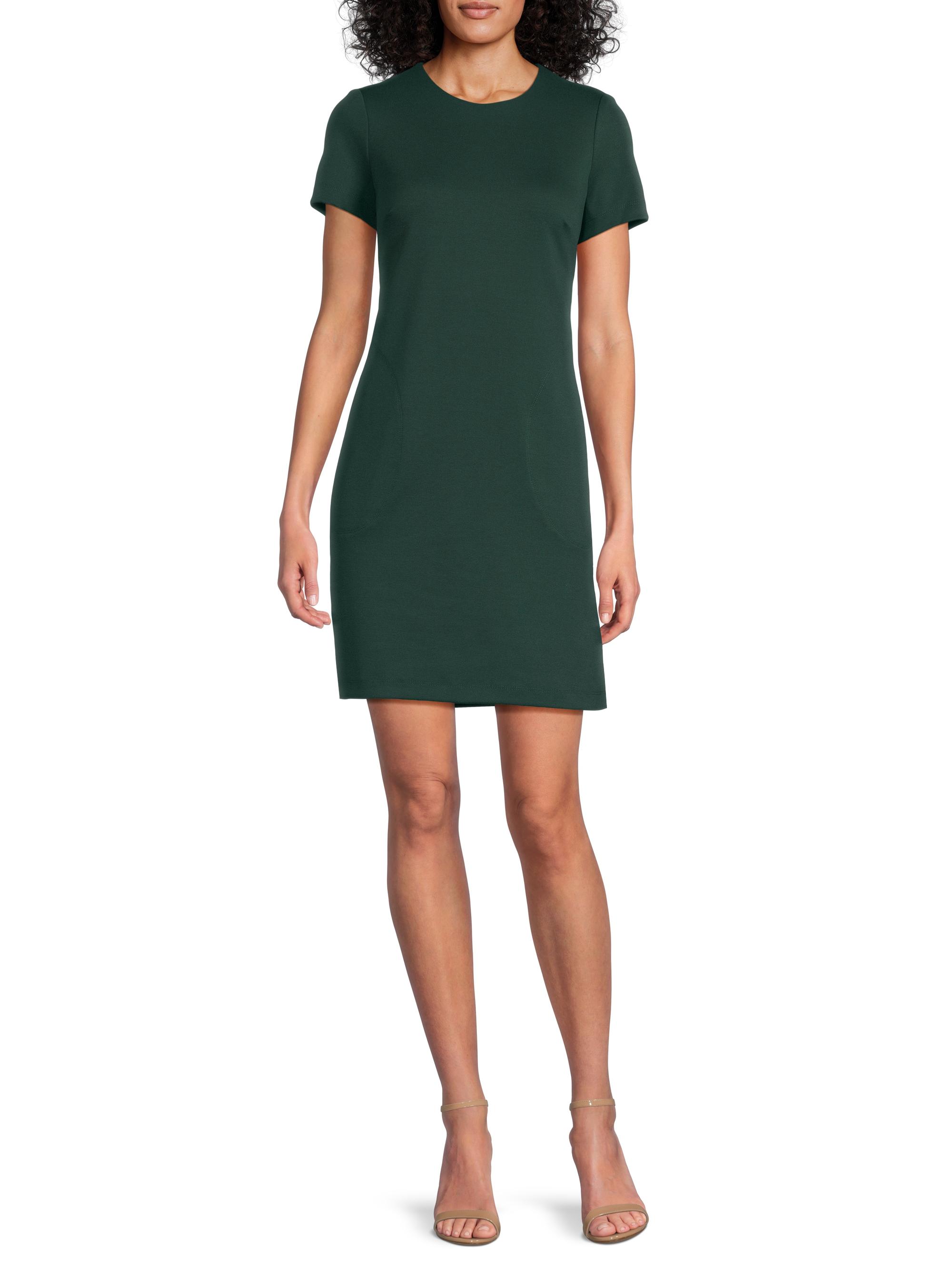 Click here for Calvin Klein Womens Solid Shift Minidress - Malach... prices