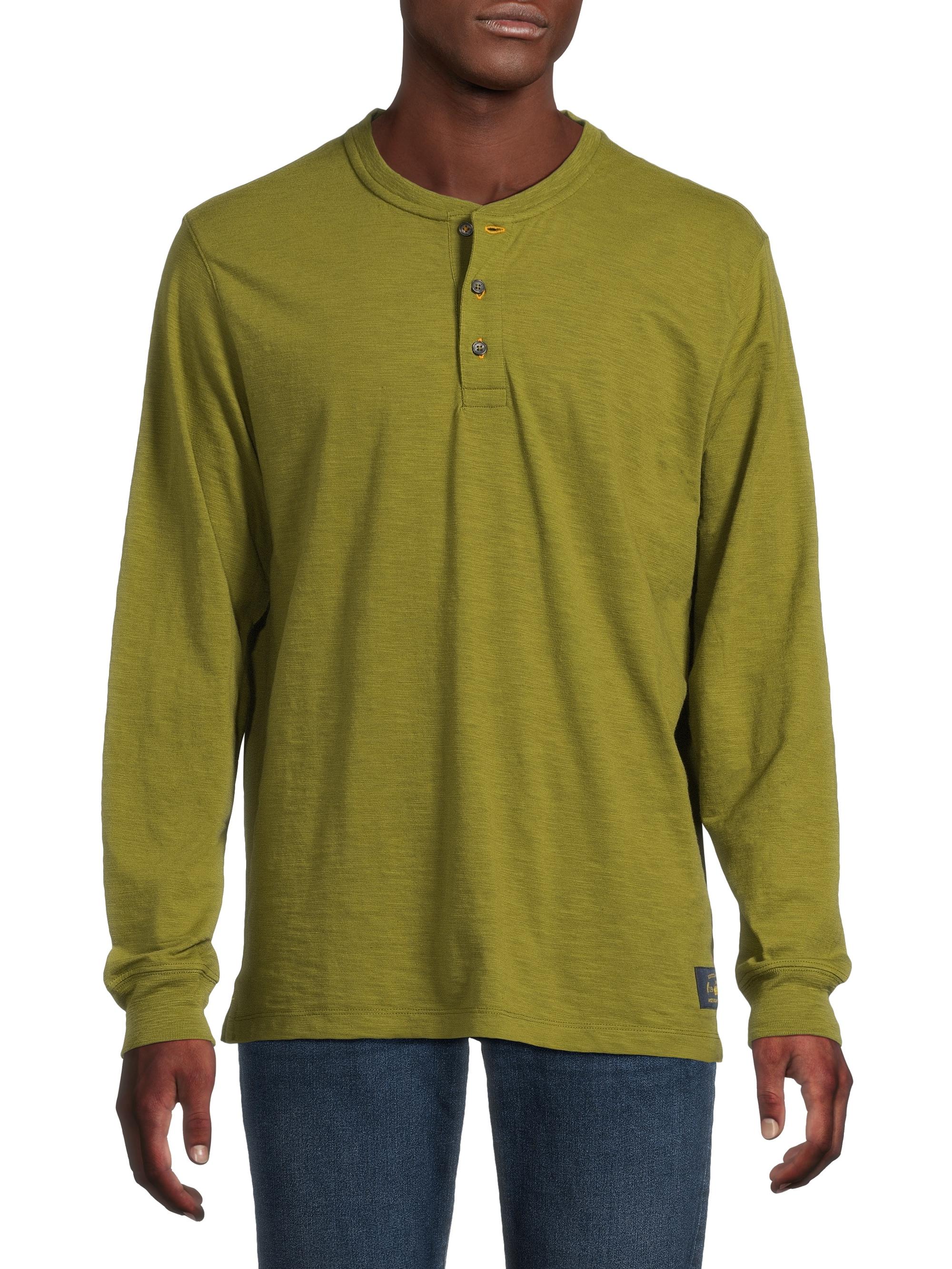 Click here for Scotch & Soda Mens Solid Henley - Moss Green - Siz... prices