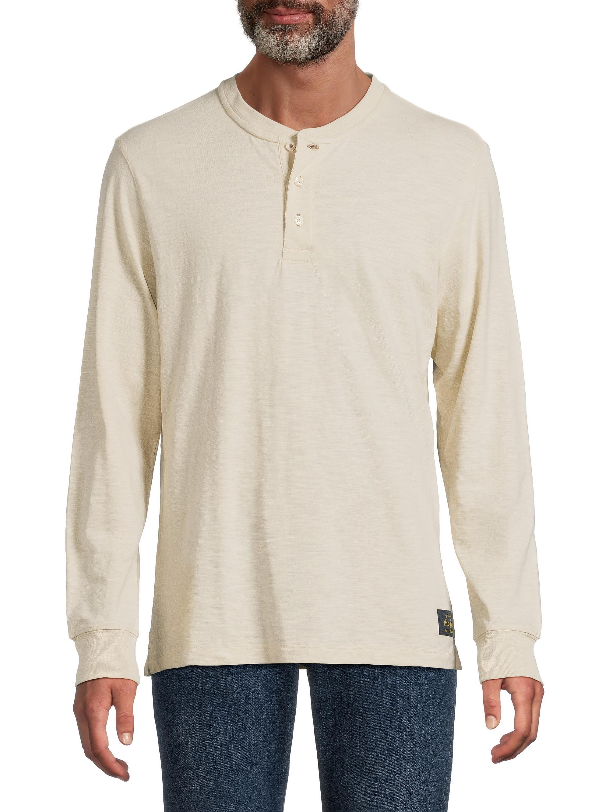 Click here for Scotch & Soda Mens Solid Henley - Parchment - Size... prices