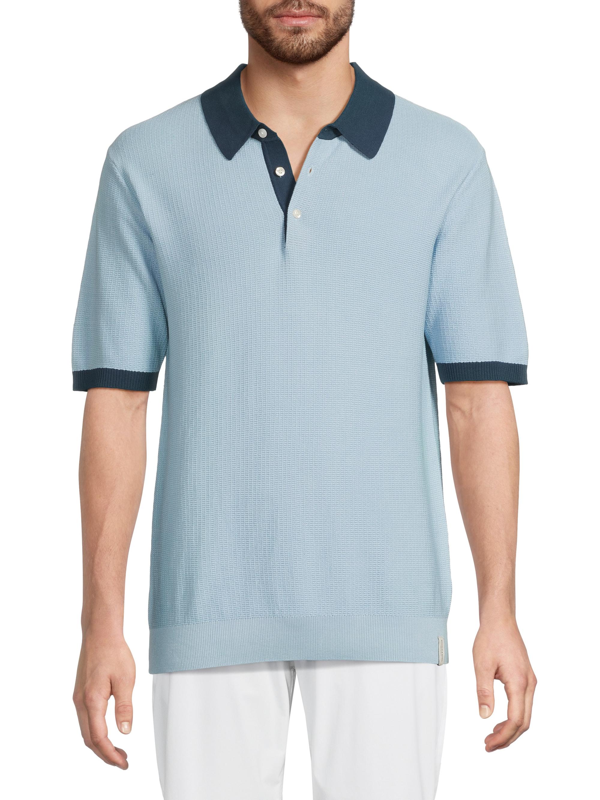 Click here for Scotch & Soda Mens Contrast Trim Cotton Polo Shirt... prices