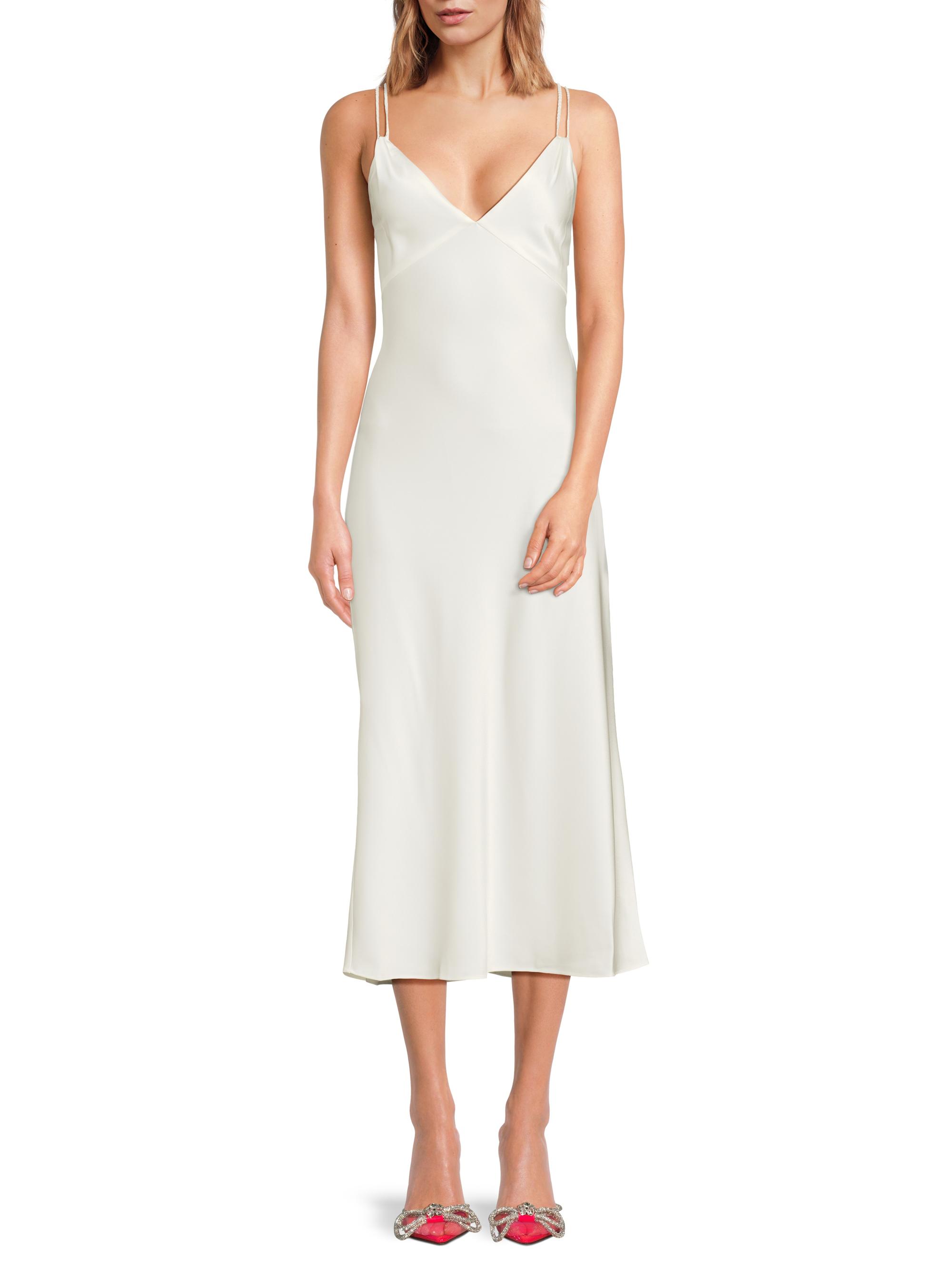 Click here for Alice + Olivia Womens Kiro Satin Midi Slip Dress -... prices