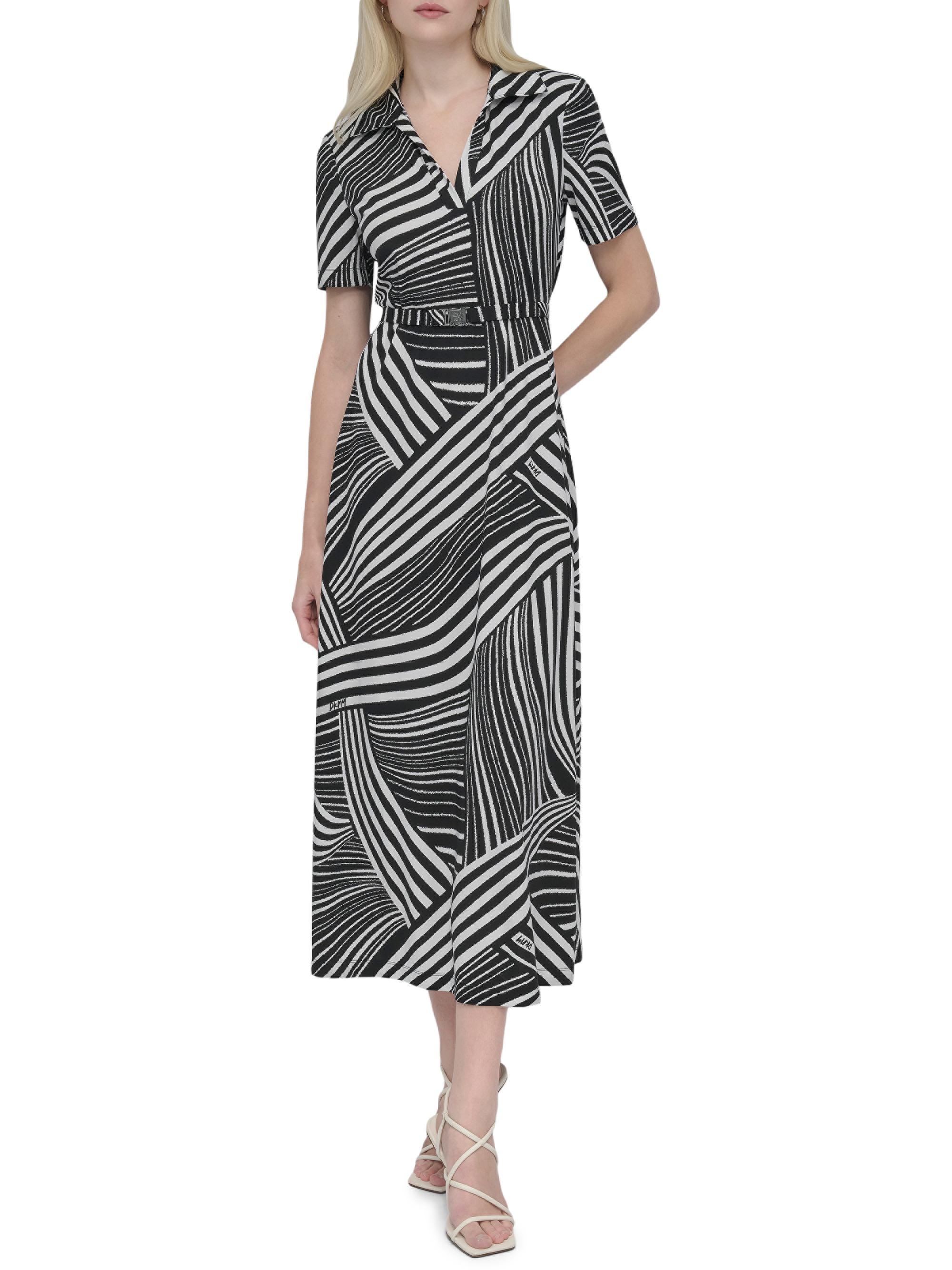 Click here for Dkny Womens Short Sleeve Printed Jersey Midi-dress... prices
