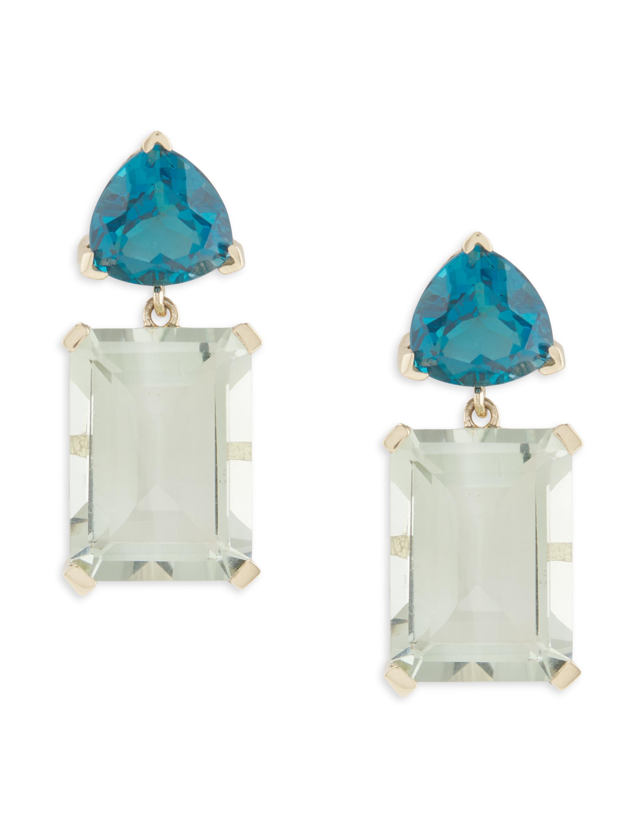 Click here for Effy Womens 14K Yellow Gold  Green Amethyst & Lond... prices