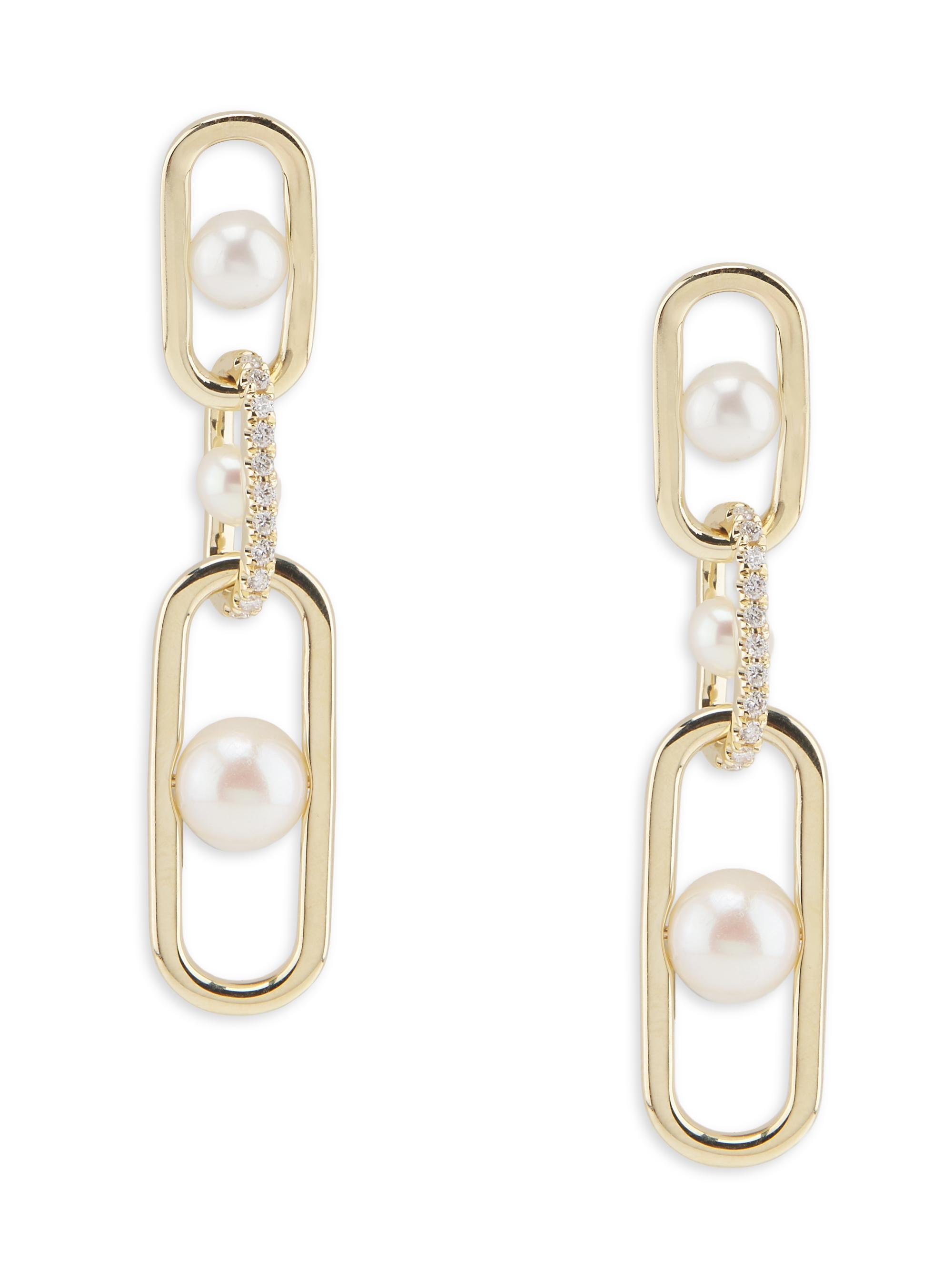 Click here for Effy Womens 14K Yellow Gold  Freshwater Pearl & 0.... prices