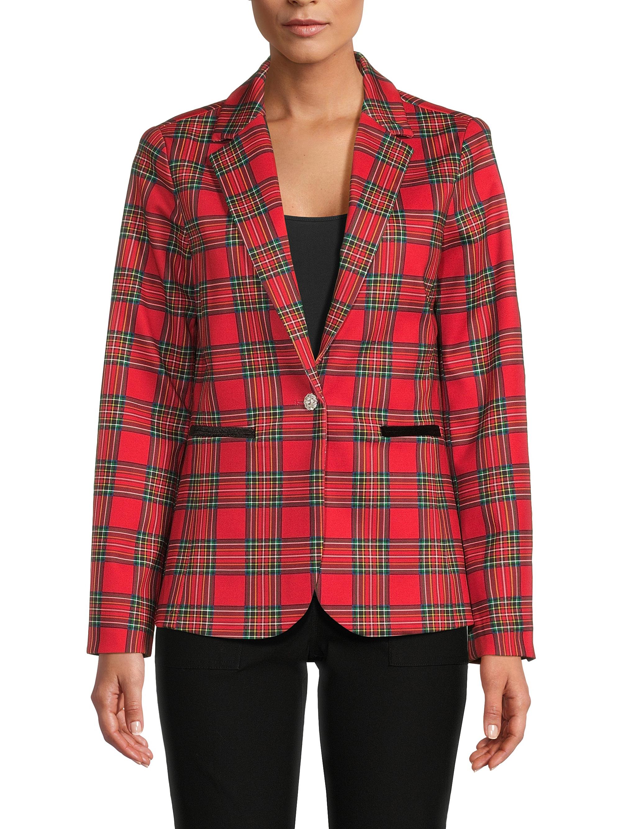 Click here for Nanette Nanette Lepore Womens Plaid Rhinestone-Tri... prices