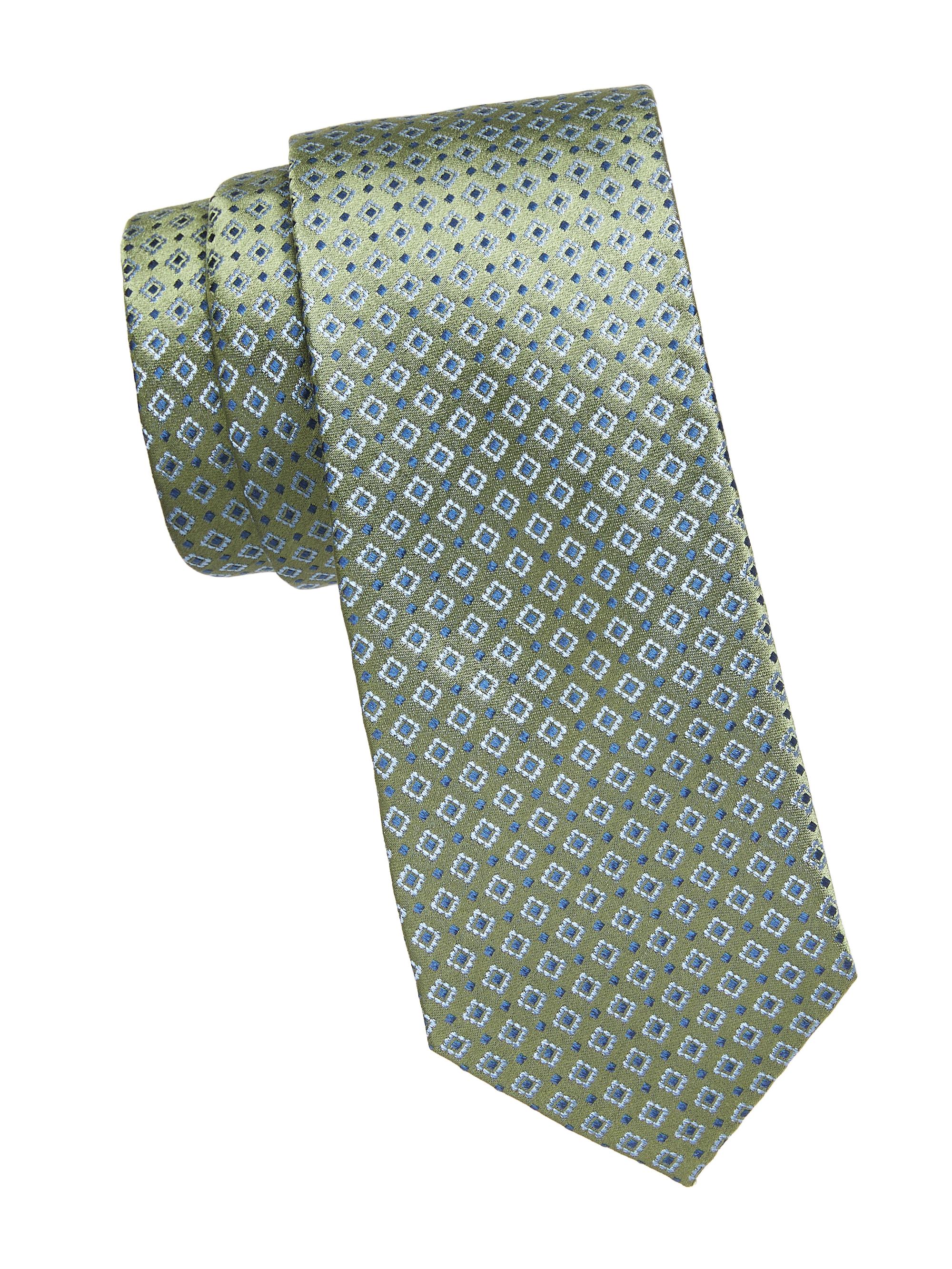 Click here for Saks Fifth Avenue Mens Medallion Silk Tie - Hunter... prices
