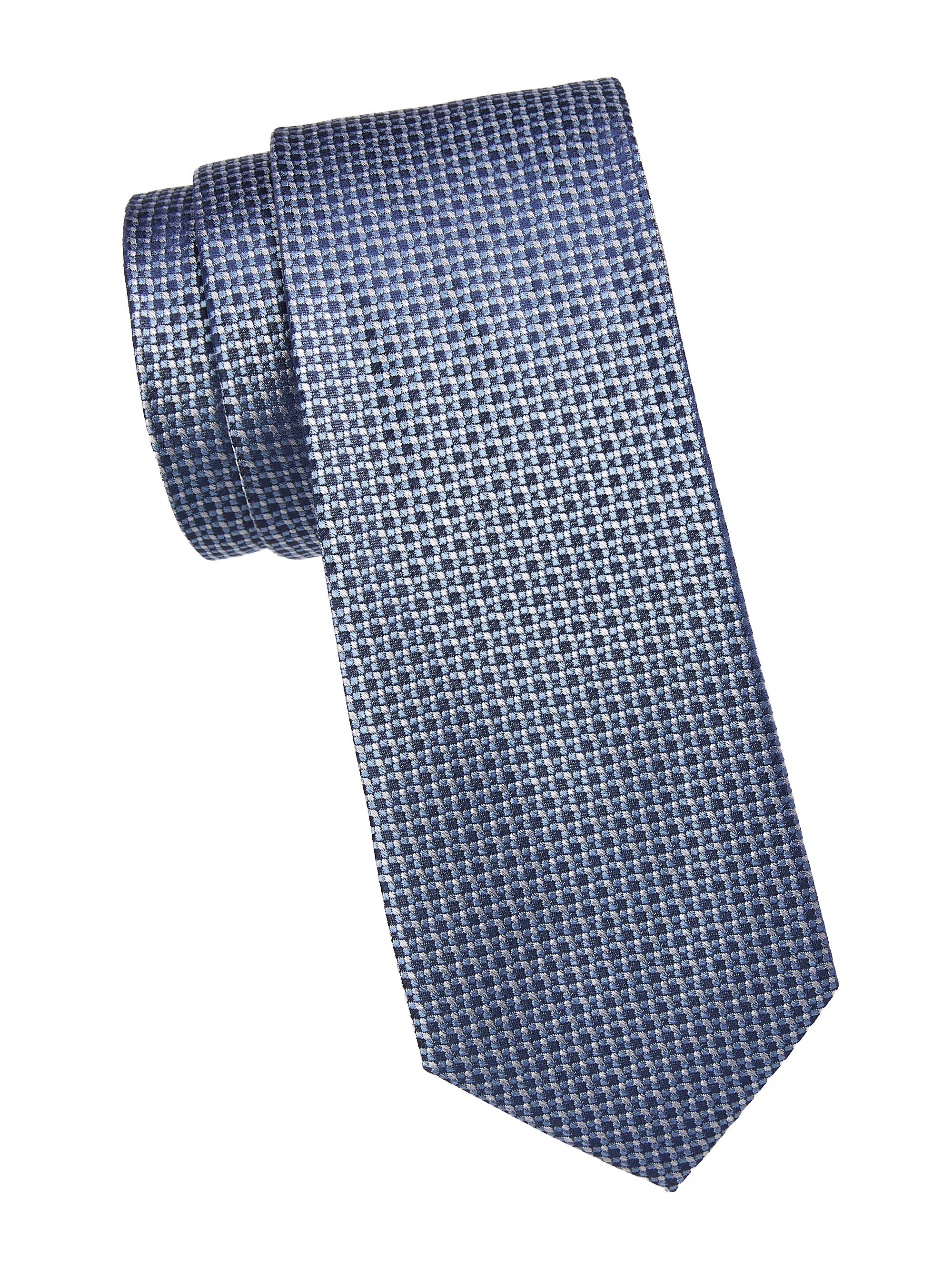 Click here for Saks Fifth Avenue Mens Neat Silk Tie - Navy Blue prices
